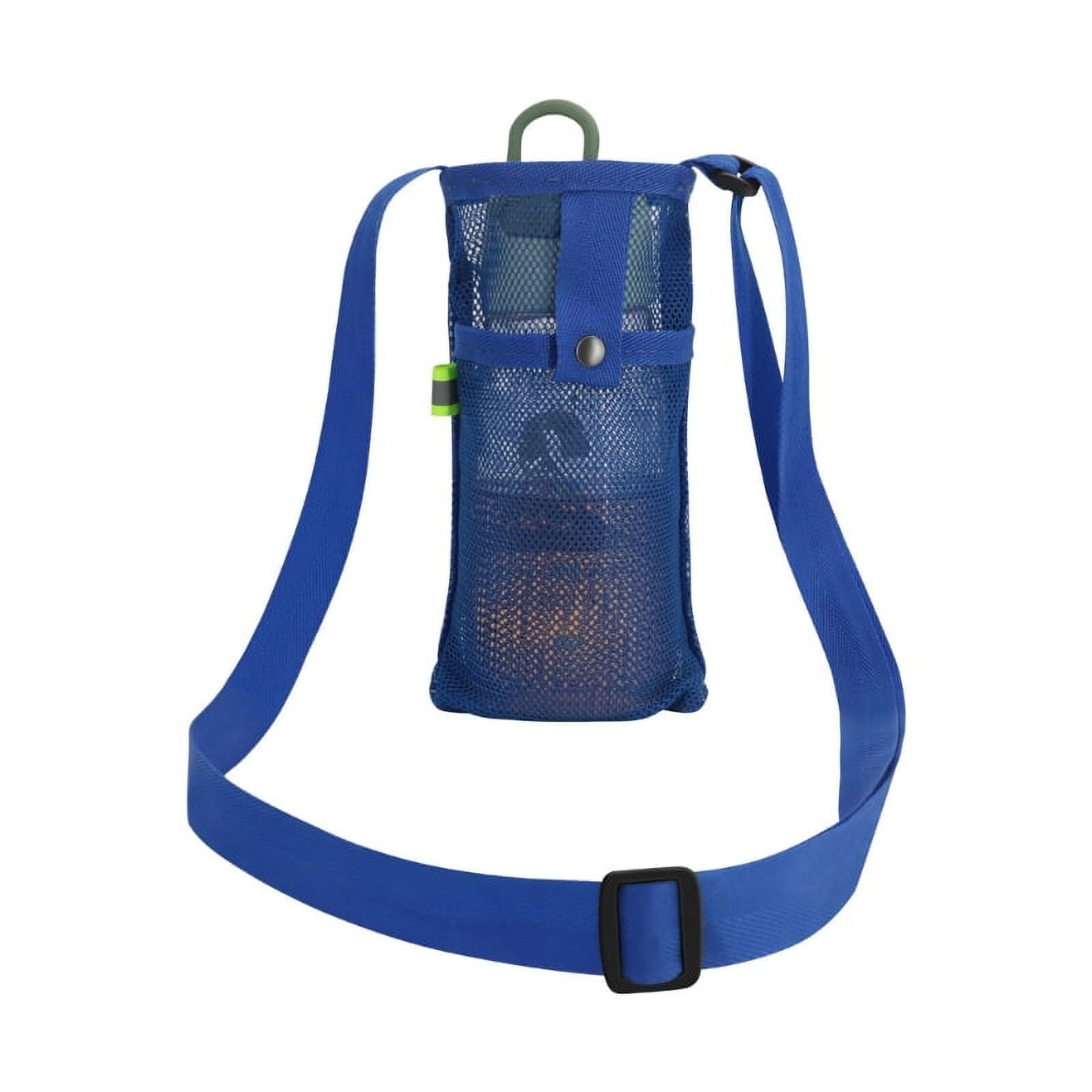 Mesh Water Bottle Holder with Adjustable Shoulder Strap Drink Bottle Carrier Pouchs Sleeve ...