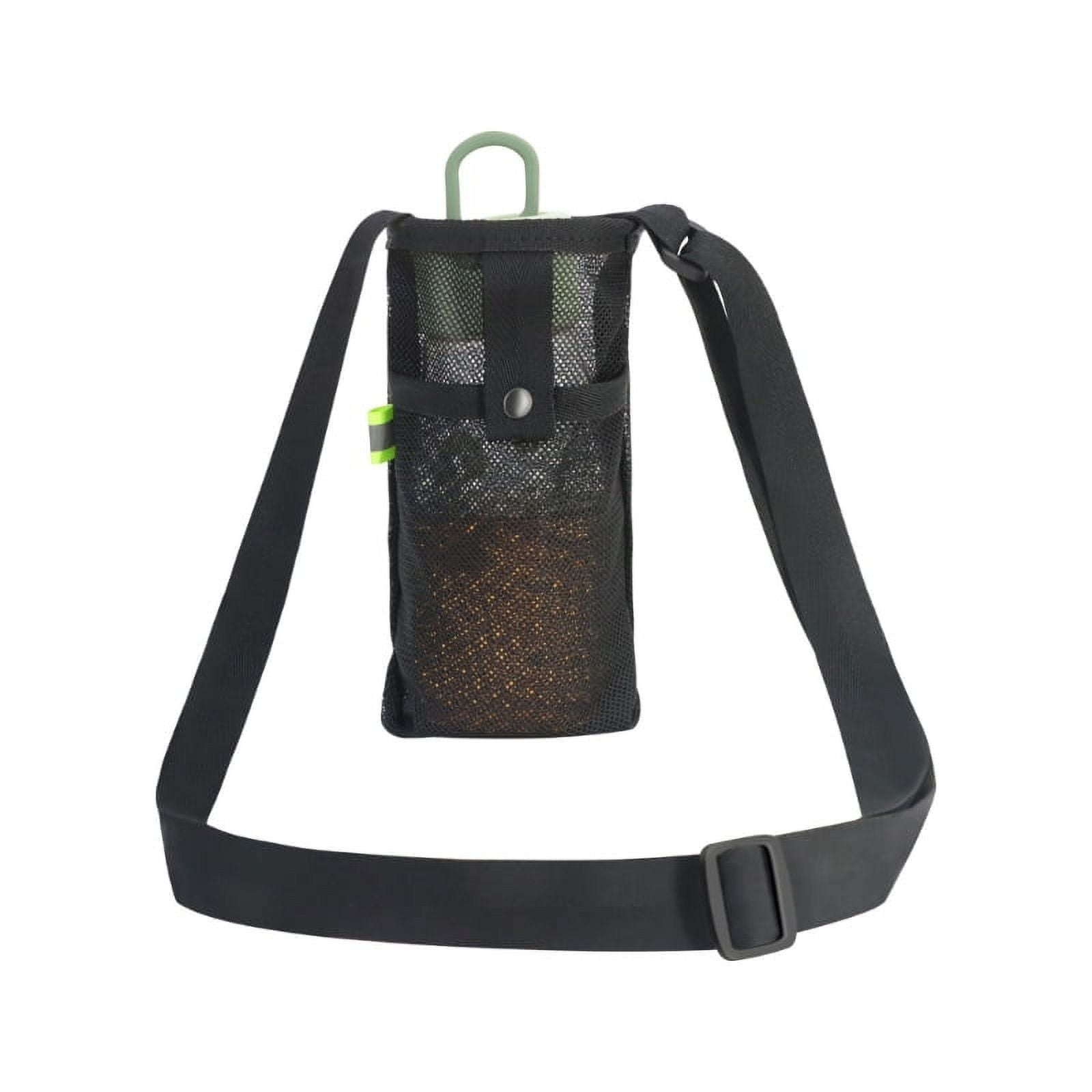 Mesh Water Bottle Holder with Adjustable Shoulder Strap Drink Bottle Carrier Pouchs Sleeve ...