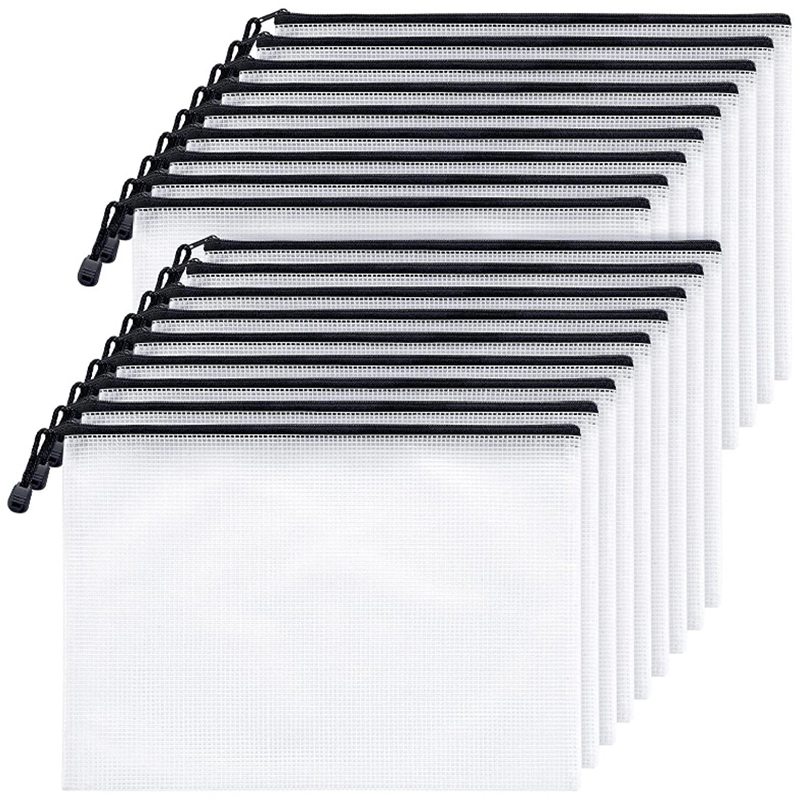 Mesh Zipper Pouch Document Bag A4 Letter Size Clear Travel Zipper Bags ...