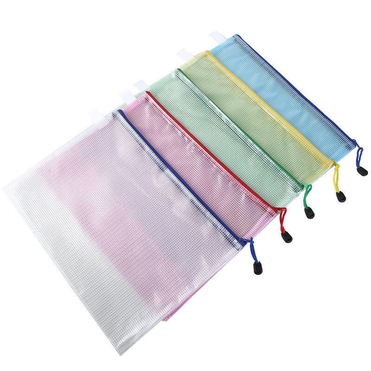Mesh Zipper Pouches, A4 Letter Size Zipper Bags, Plastic Document ...