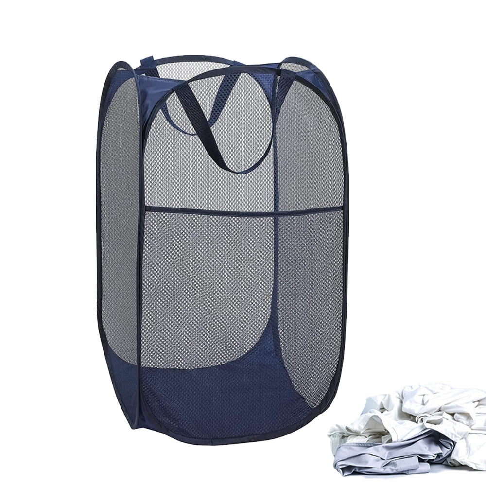 Mesh pop-up laundry basket is easy to open and fold, easy to store ...