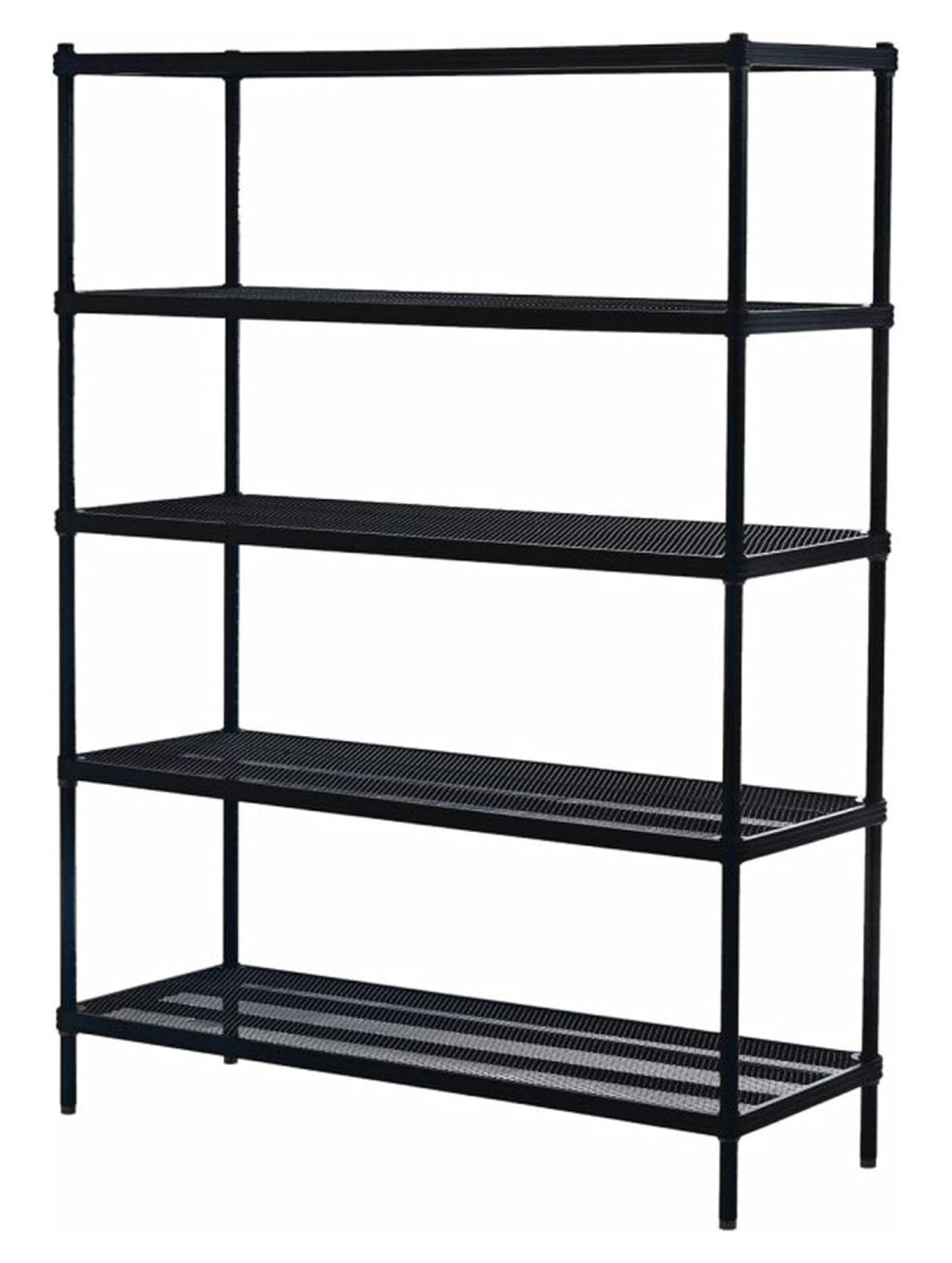 MeshWorks 5 Tier Full-Size Metal Storage Shelving Unit Rack for Kitchen ...