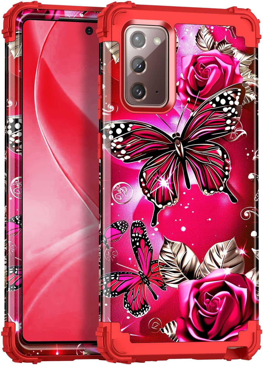 Meshine Compatible with Galaxy Note 20 Case,Three Layer Heavy Duty ...