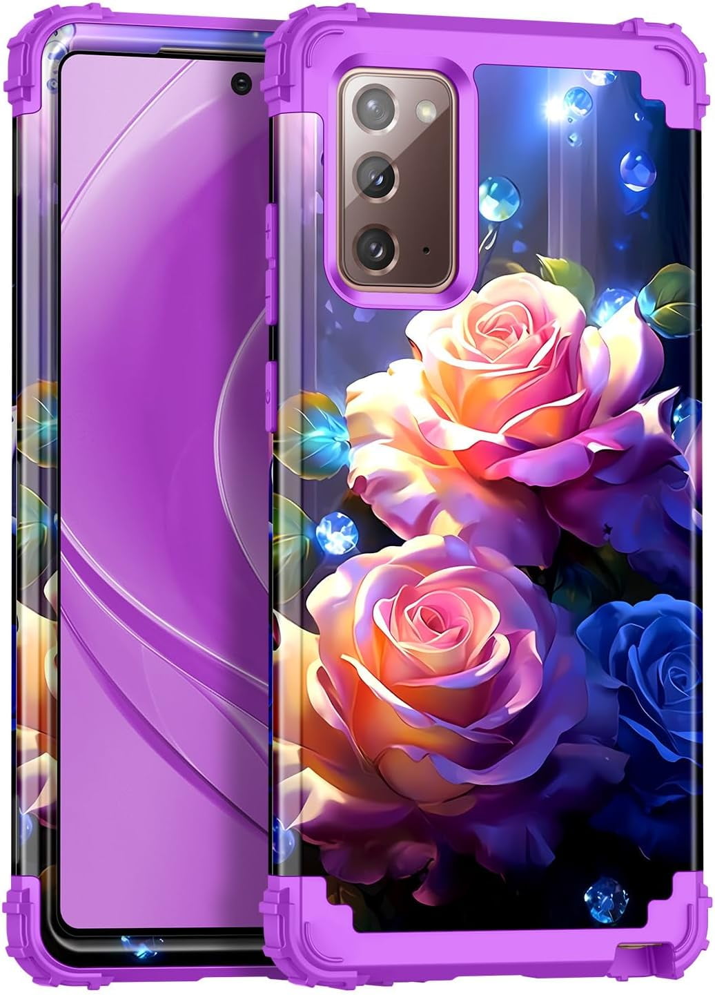 Meshine Compatible with Galaxy Note 20 Case,Three Layer Heavy Duty ...