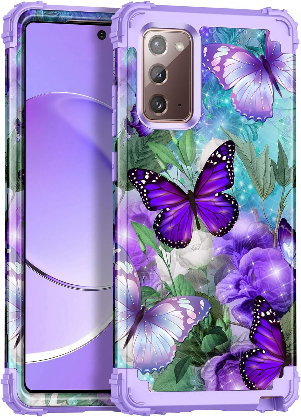 Meshine Compatible with Galaxy Note 20 Case,Three Layer Heavy Duty ...