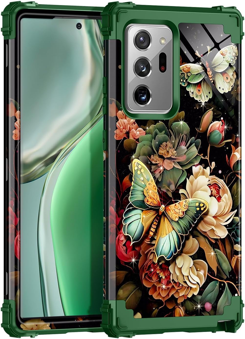 Meshine Compatible with Note 20 Ultra Case,Three Layer Heavy Duty Shockproof Protection Hard ...