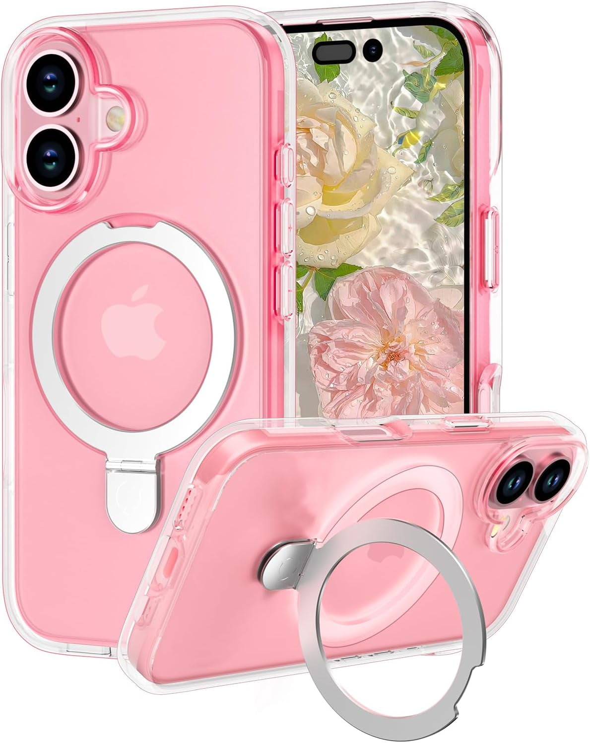 Meshine Magnetic for iPhone 16 Phone Case with Ring Stand,[Compatible ...