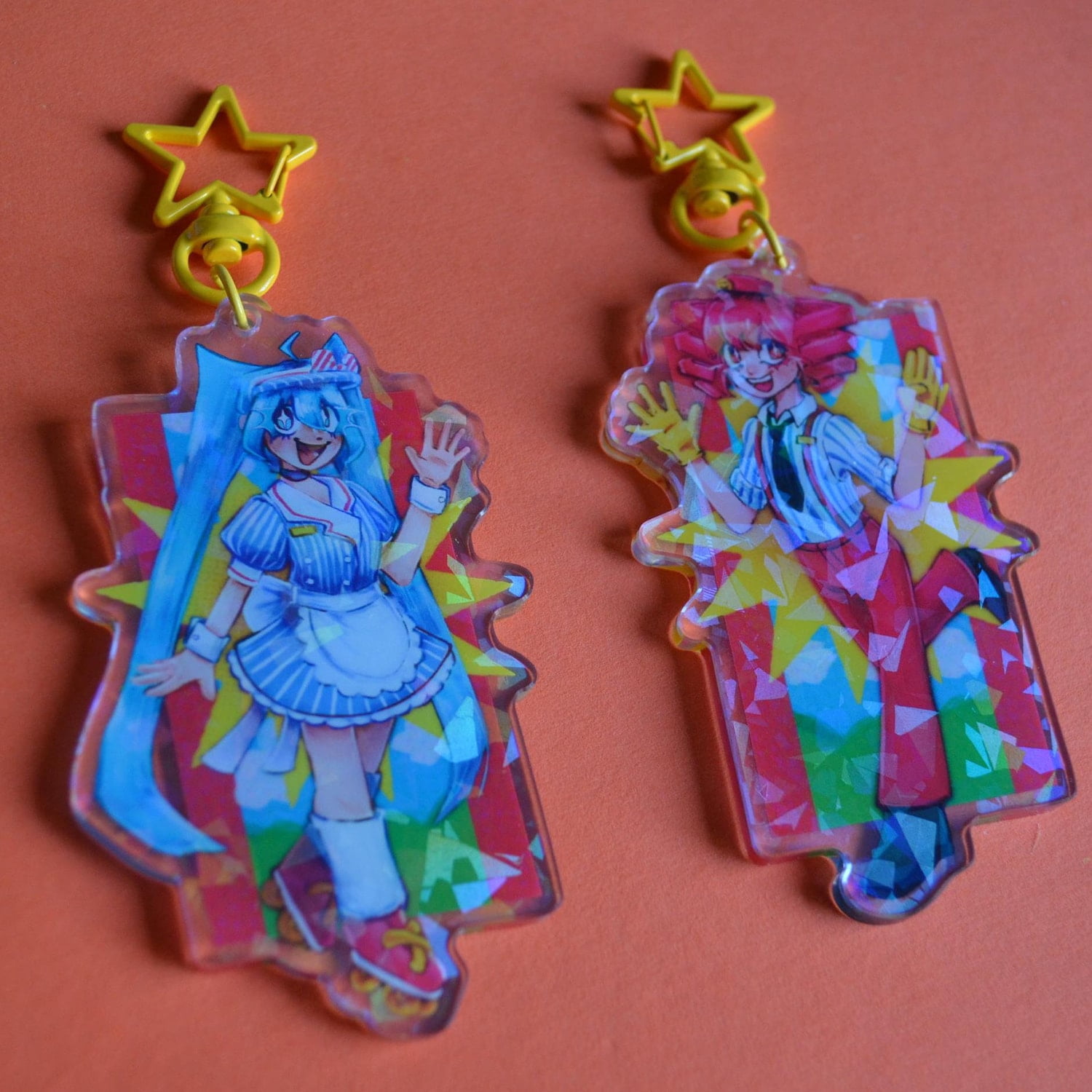 Mesmerizer Vocaloid Hatsune Miku and Kasane Teto 2.5in Holo Acrylic ...