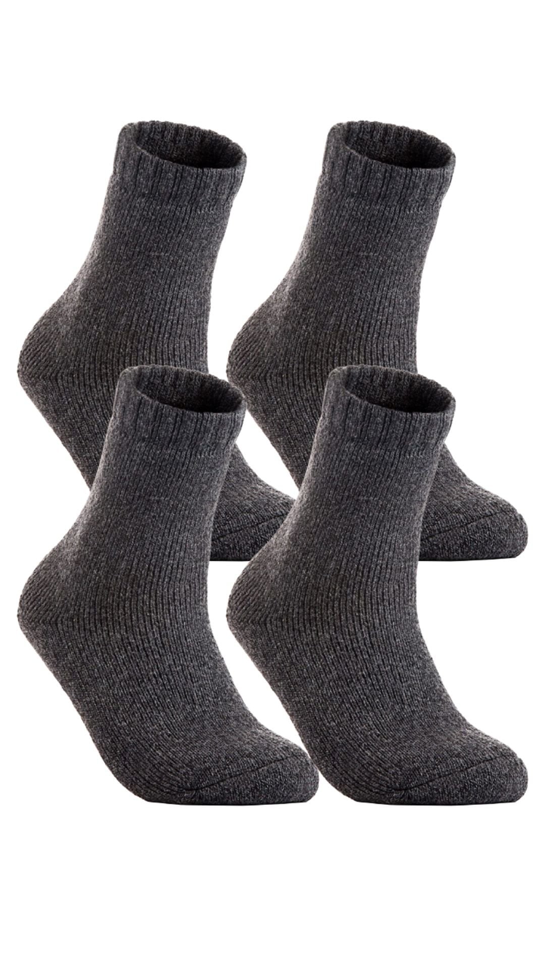 Meso Men's 4 Pairs Extra Thick Wool Socks SolidDark Gray - Walmart.com
