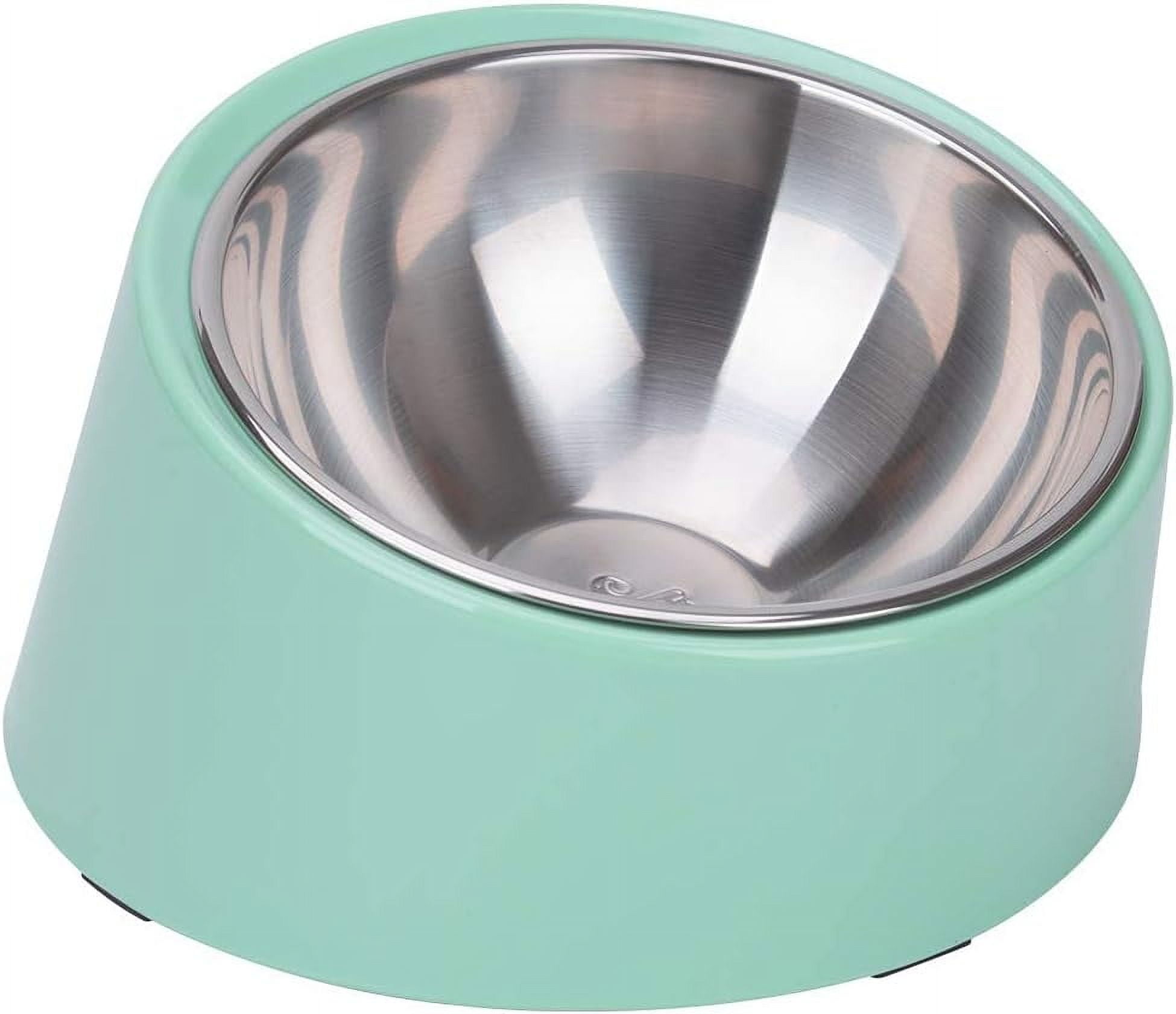 Mess Free 15° Slanted Bowl for Dogs and Cats, Tilted Angle Bulldog Bowl ...