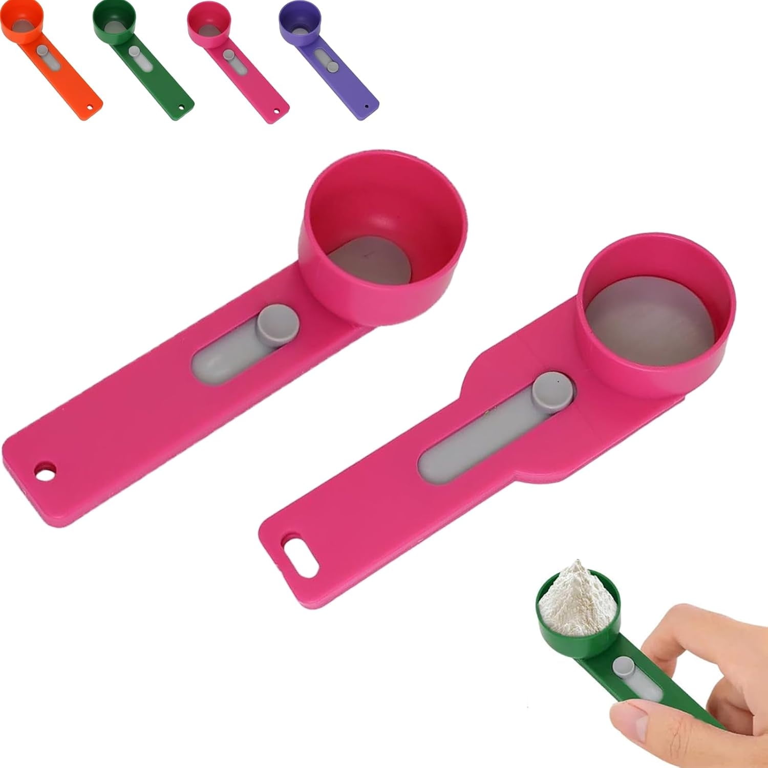 Mess-Free Powder Scoop, Multifunctional Powder Sliding Spoon, Multi ...