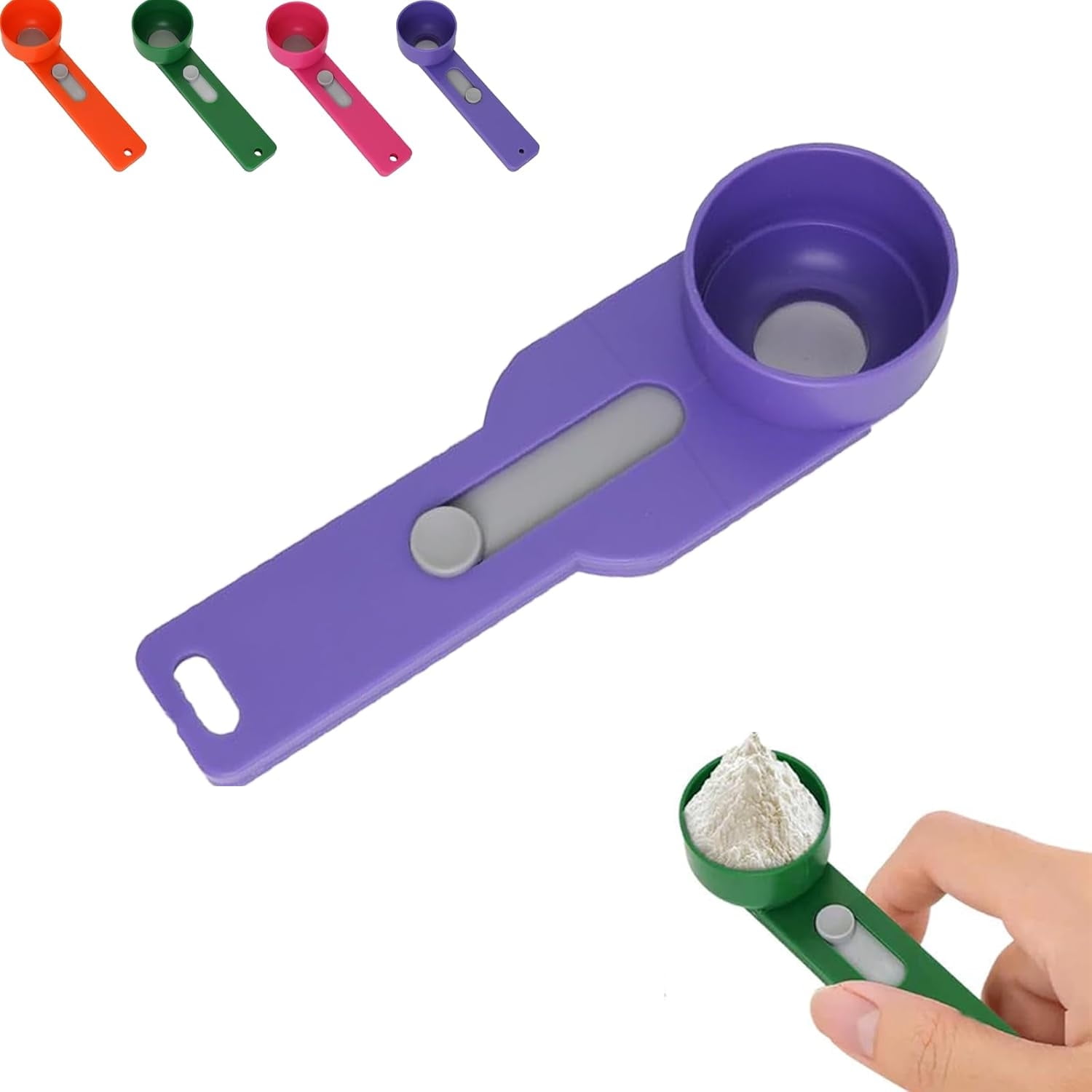 Mess-Free Powder Scoop, Multifunctional Powder Sliding Spoon, Multi ...
