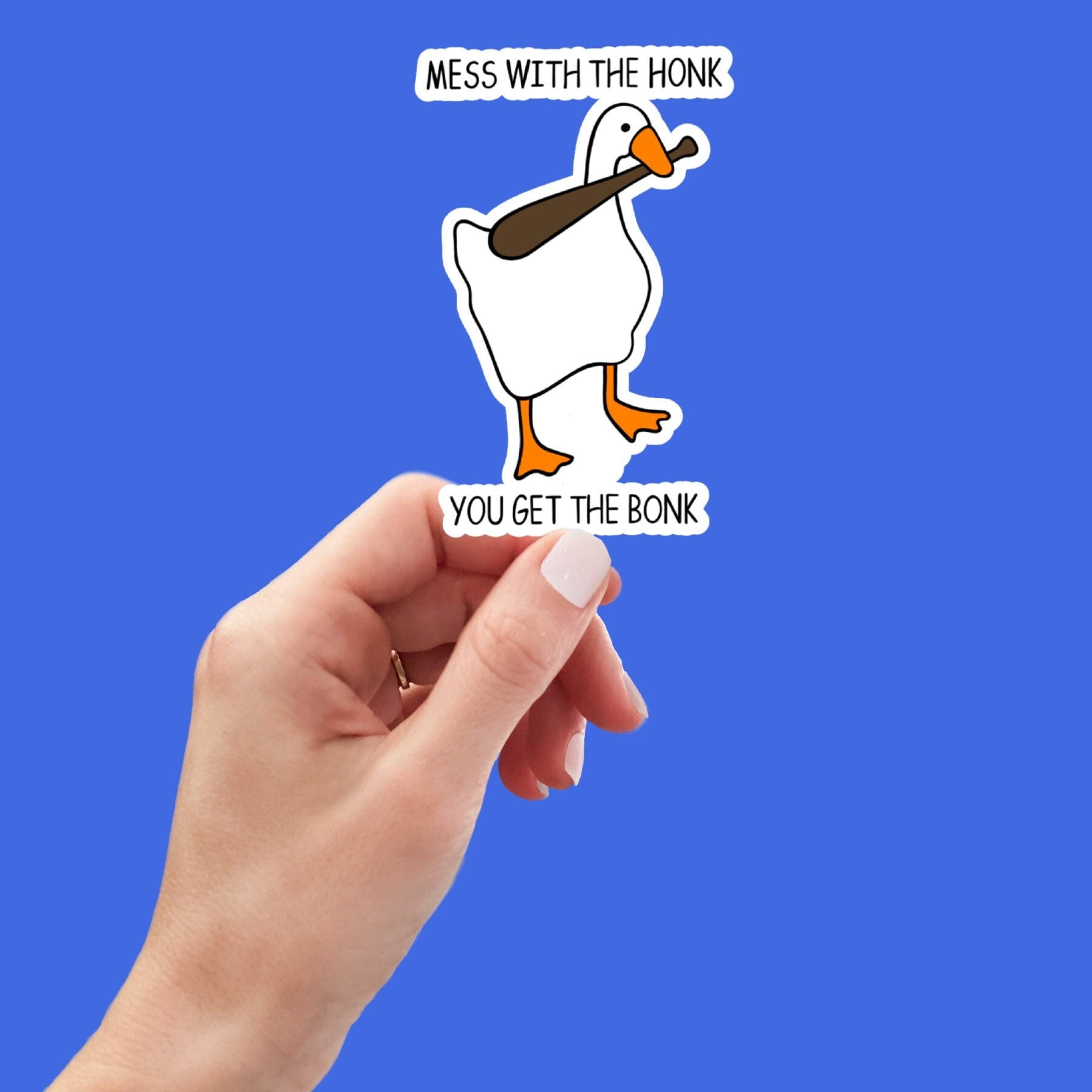 Mess With The Honk You Get The Bonk Vinyl Sticker, Funny Stickers ...