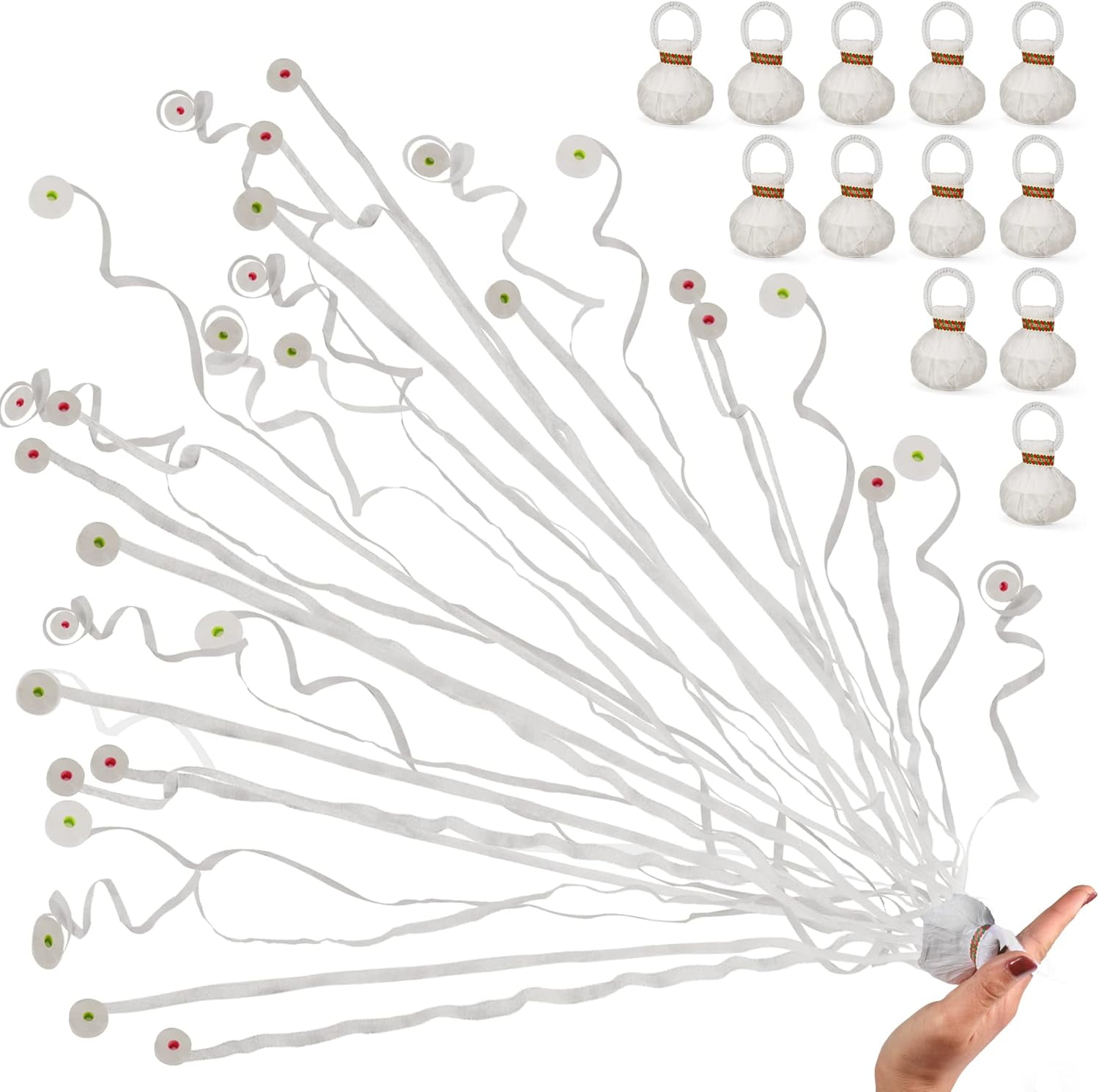 No Mess Streamers 24Pack,Poppers Party Favors,Hand Throw Streamers for ...