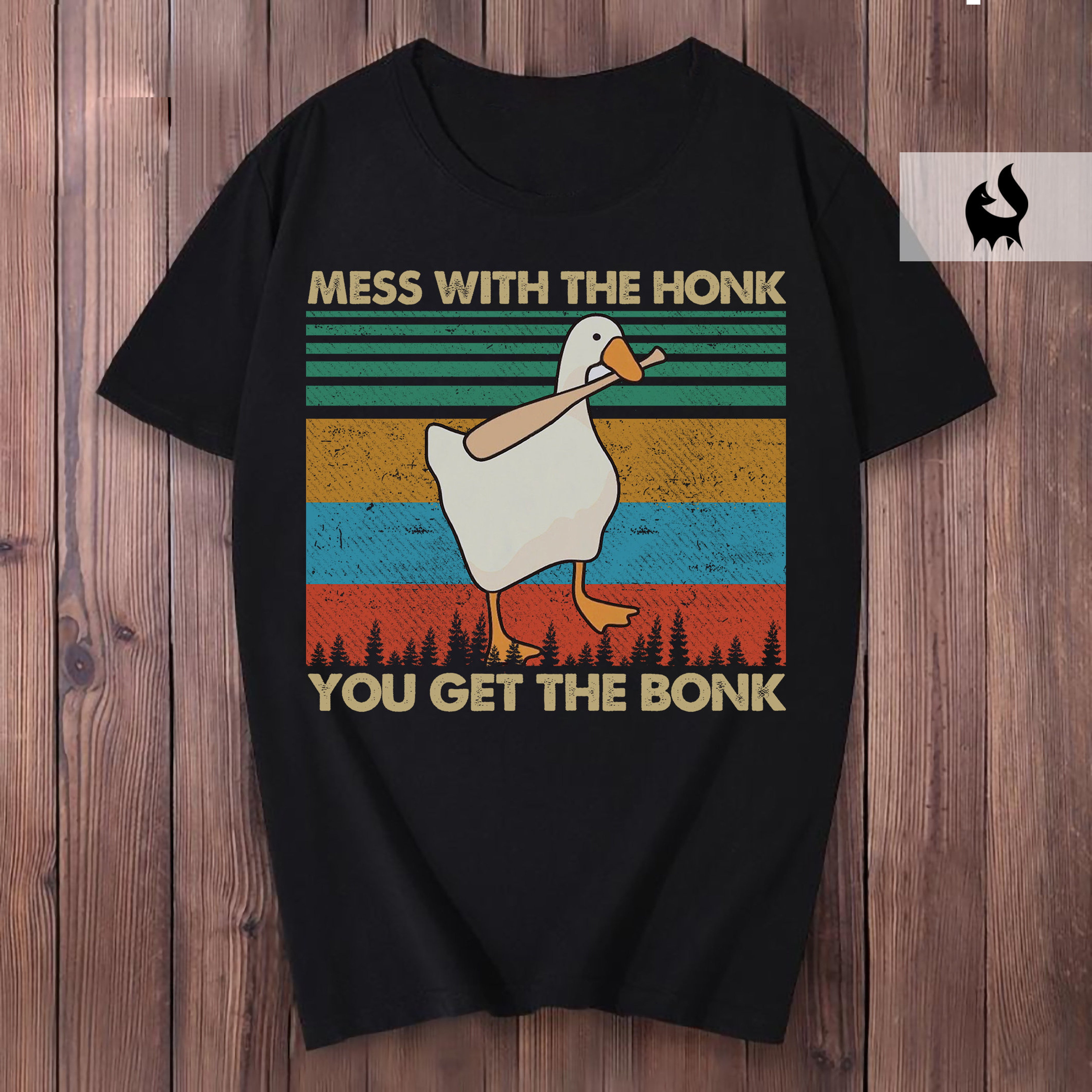 Mess With The Honk You Get The Bonk Retro Vintage shirt - Walmart.com