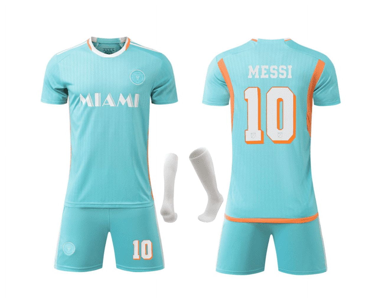 Mess_i Miami Number Soccer Jerseys Set Kid Soccer - Walmart.com
