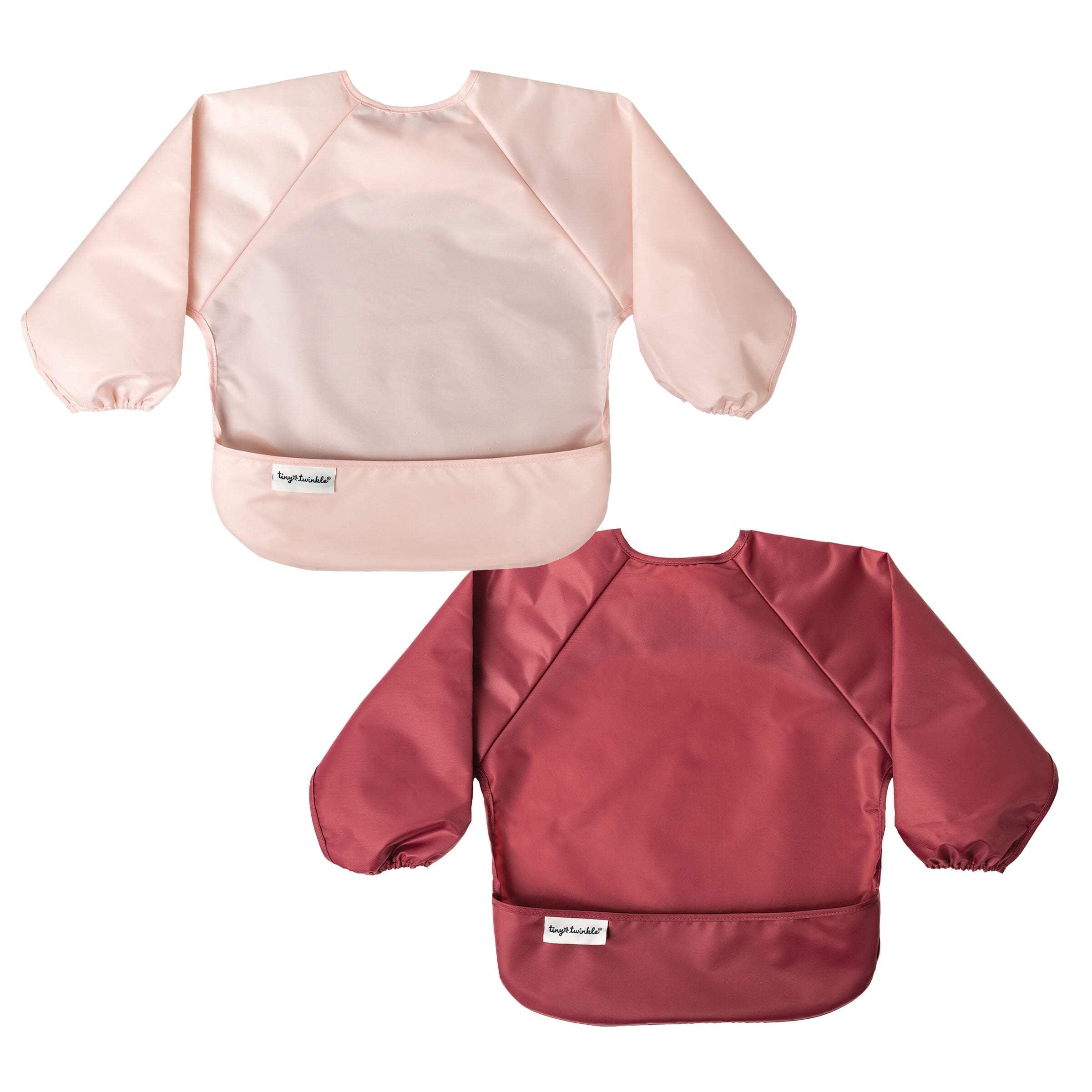 Tiny Twinkle Mess-Proof Long Sleeve Waterproof Feeding Bibs | 2-Pack ...