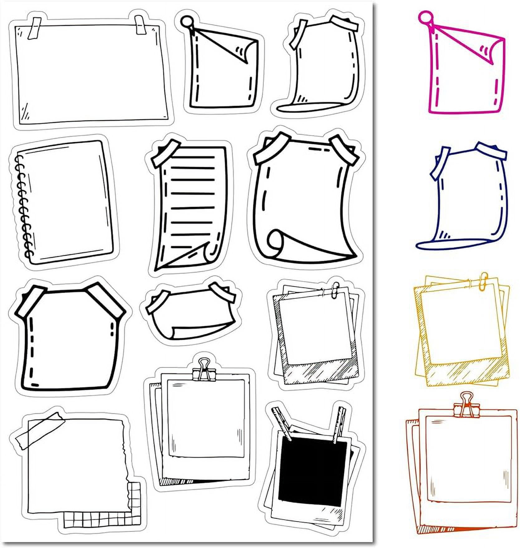 Message Board Clear Rubber Stamps Gird Form Background Notes ...