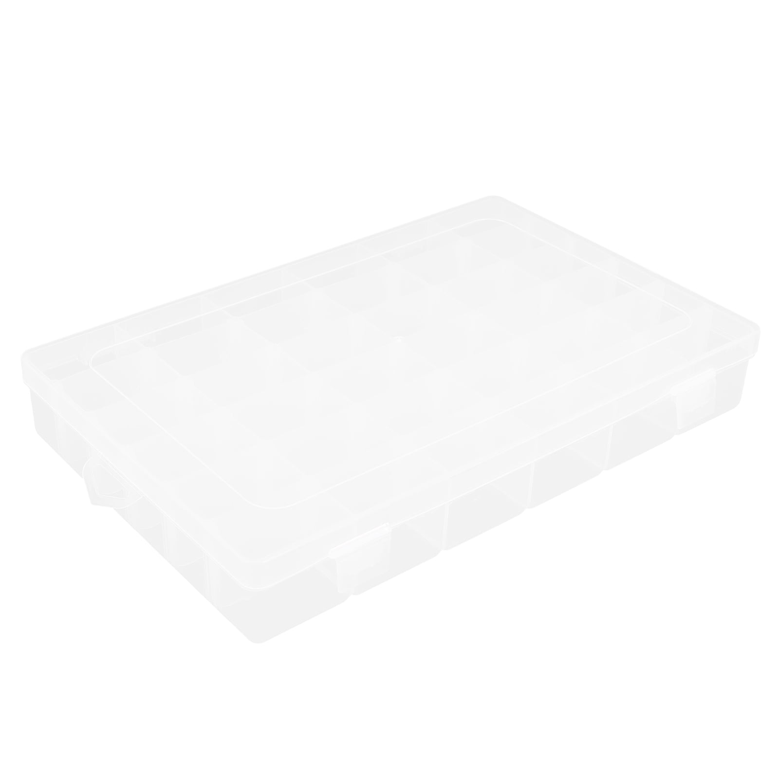 RENACLIPY Transparent Plastic Letters Organizer Box with 36 Removable ...
