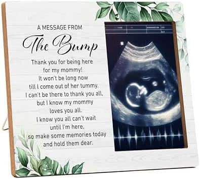 A Message from the Bump Sonogram Picture Frame, Baby Ultrasound Picture ...
