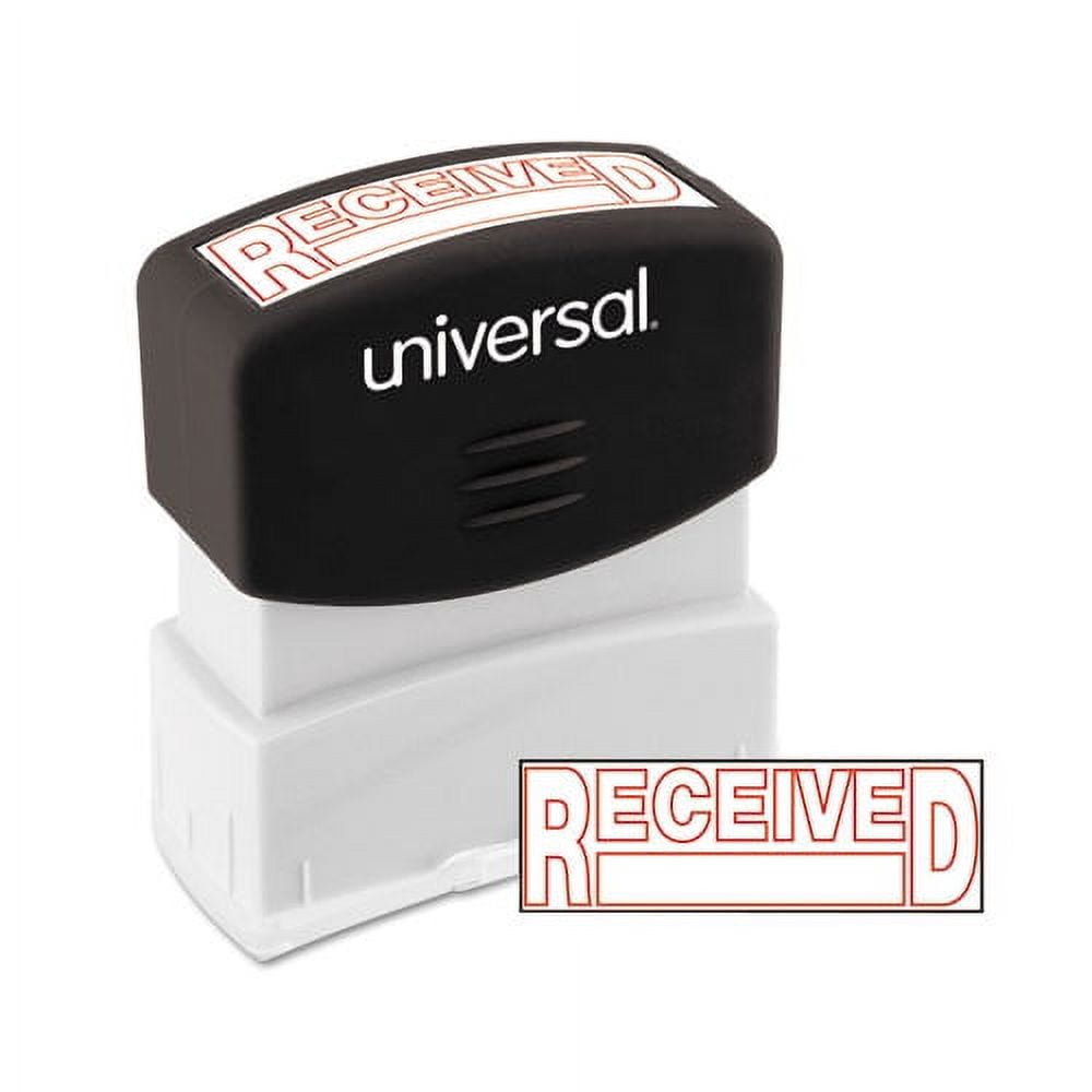 Message Stamp, Received, Pre-Inked One-Color, Red | Bundle of 10 Each ...