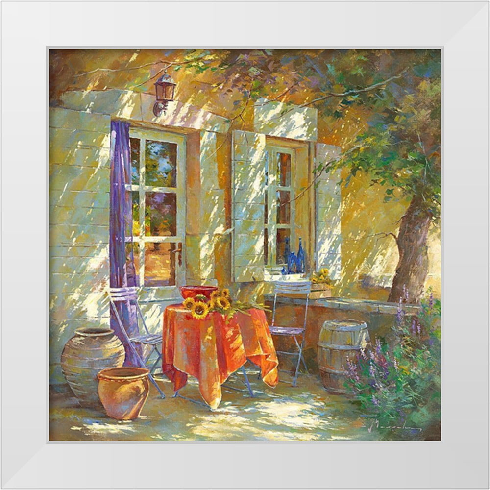 Messely, Johan 15x15 White Modern Wood Framed Museum Art Print Titled - Bouquet de tournesols ...