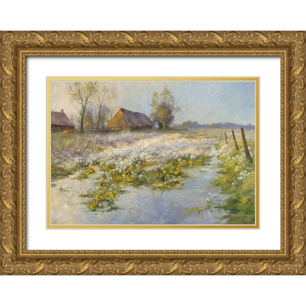 Messely, Paul 14x11 Gold Ornate Wood Framed with Double Matting Museum ...