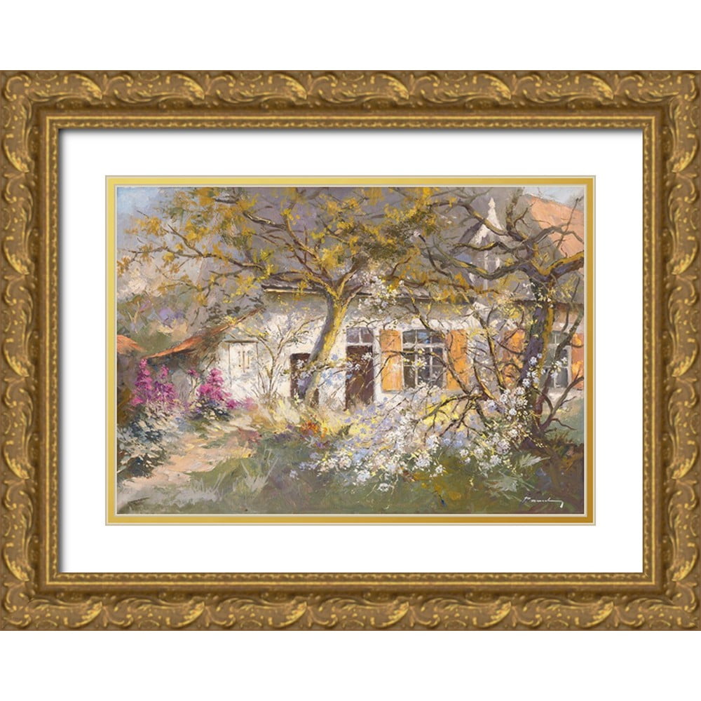 Messely, Paul 18x14 Gold Ornate Wood Framed with Double Matting Museum ...