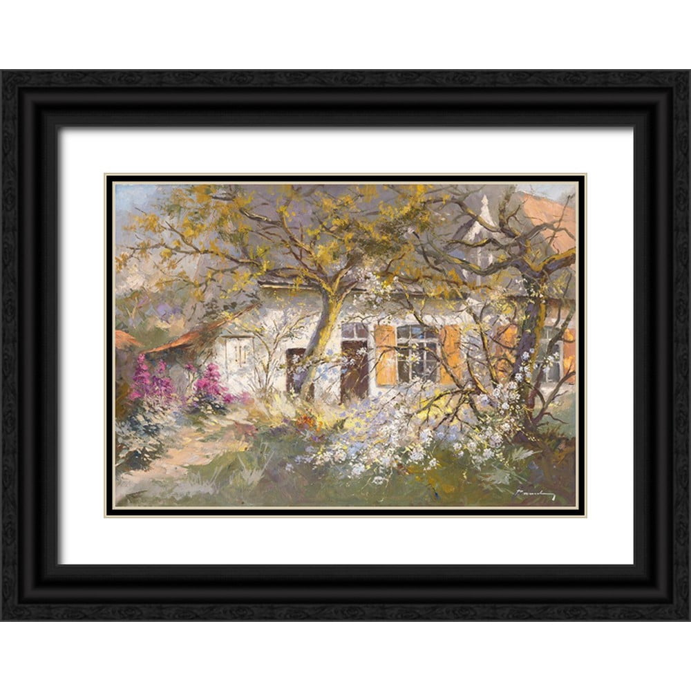 Messely, Paul 24x18 Black Ornate Wood Framed with Double Matting Museum ...