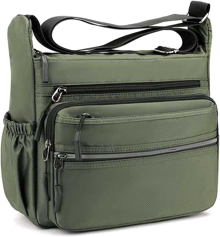 Messenger Bag for Men Nylon Waterproof Shoulder Bag Multi-pocket ...
