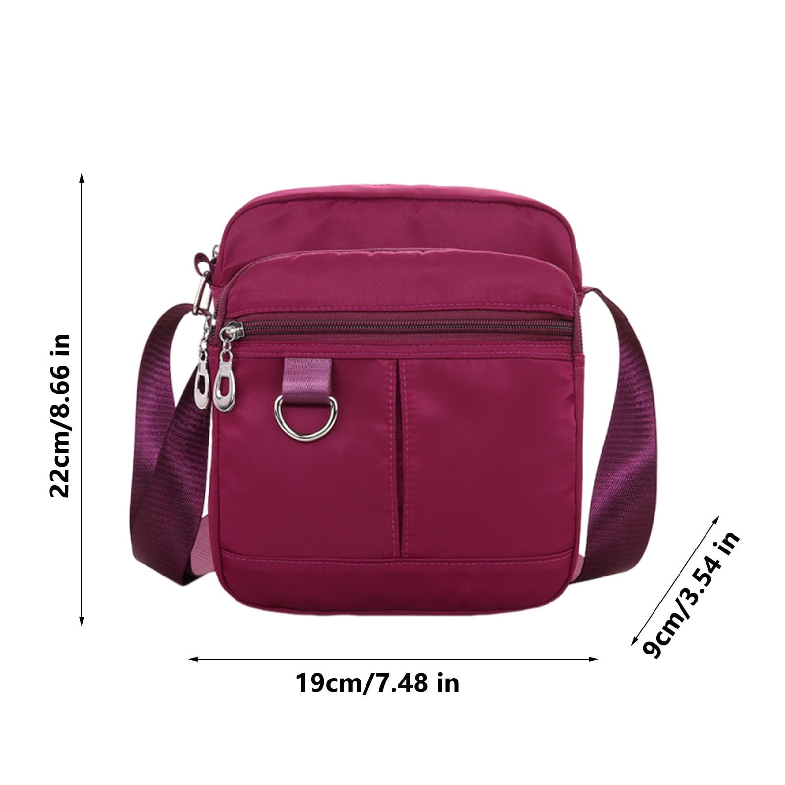 Messenger Bags Crossbody Bag Nylon Cloth Bag Multi Compartment Medium ...