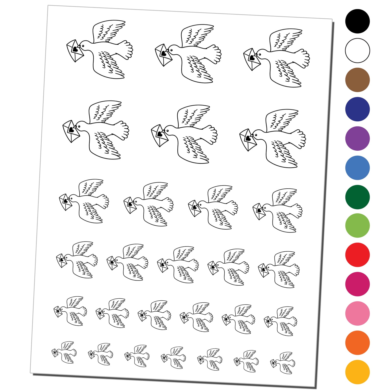 Messenger Bird Dove Pigeon Anniversary Valentine's Day Water Resistant ...