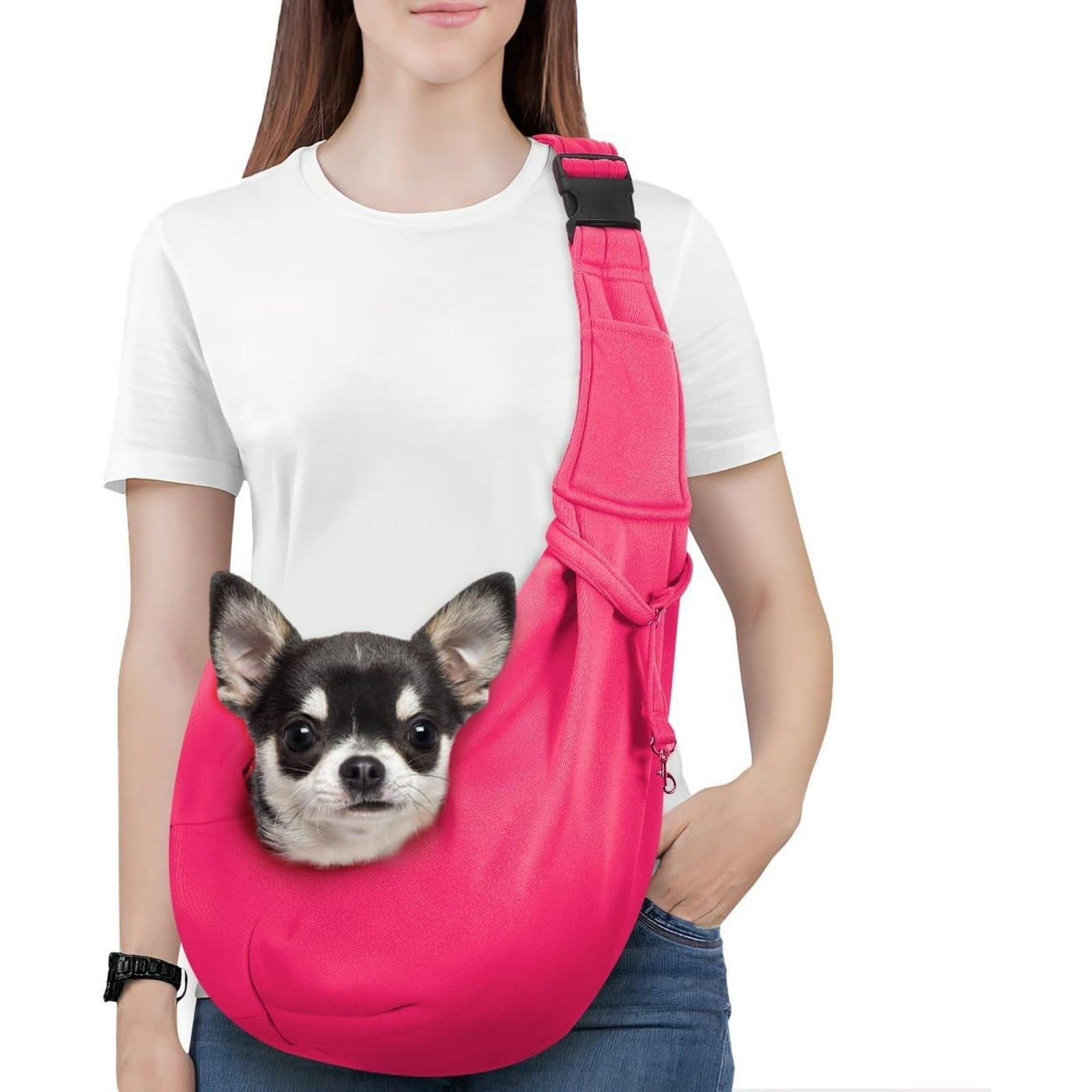 Messenger Outdoor Dog Bag Supplies Pet Outing Bag Red A, Dog Hand Dog ...