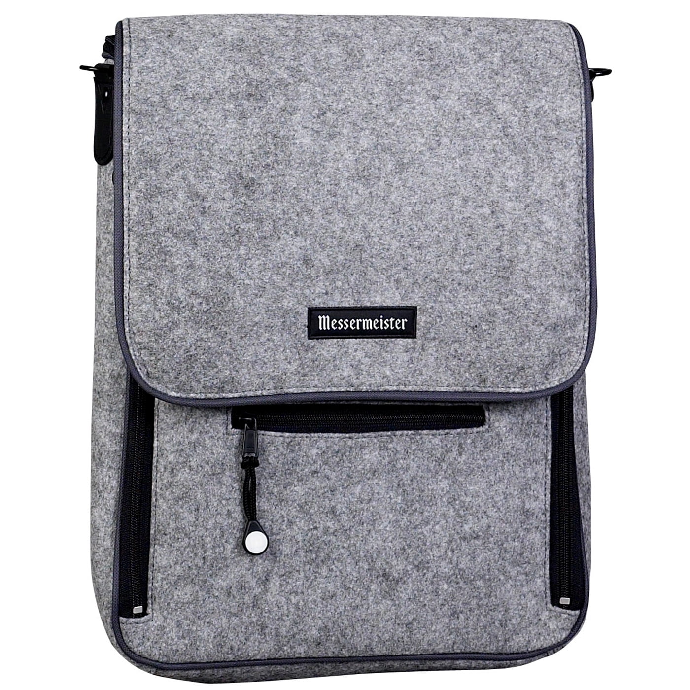 Messermeister 6 Pocket Felt Messenger Bag, Heather Gray - Walmart.com