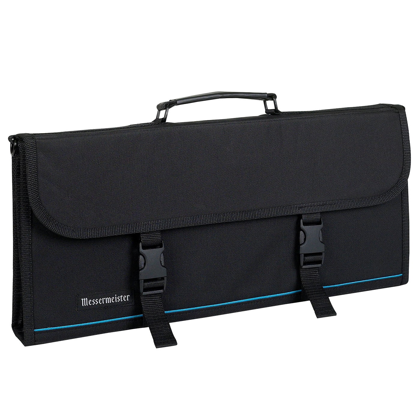 Messermeister Chef's Knife Case, 17-Pocket w/Large Pouch, Black ...