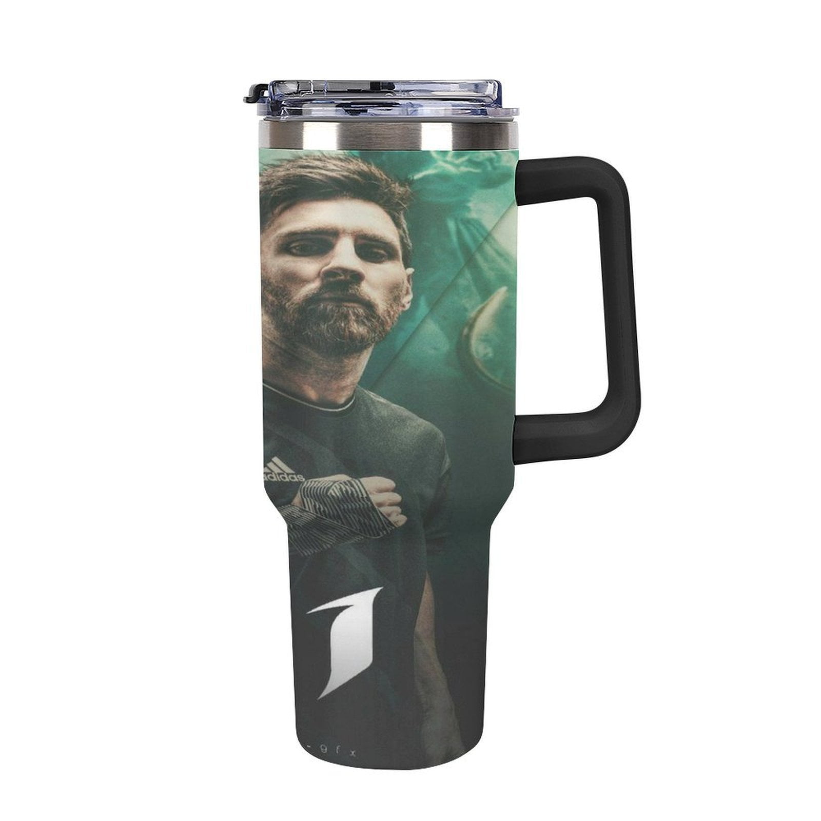 Messi_10 40oz Stainless Steel Tumbler - Shockproof Base, Easy-Grip ...