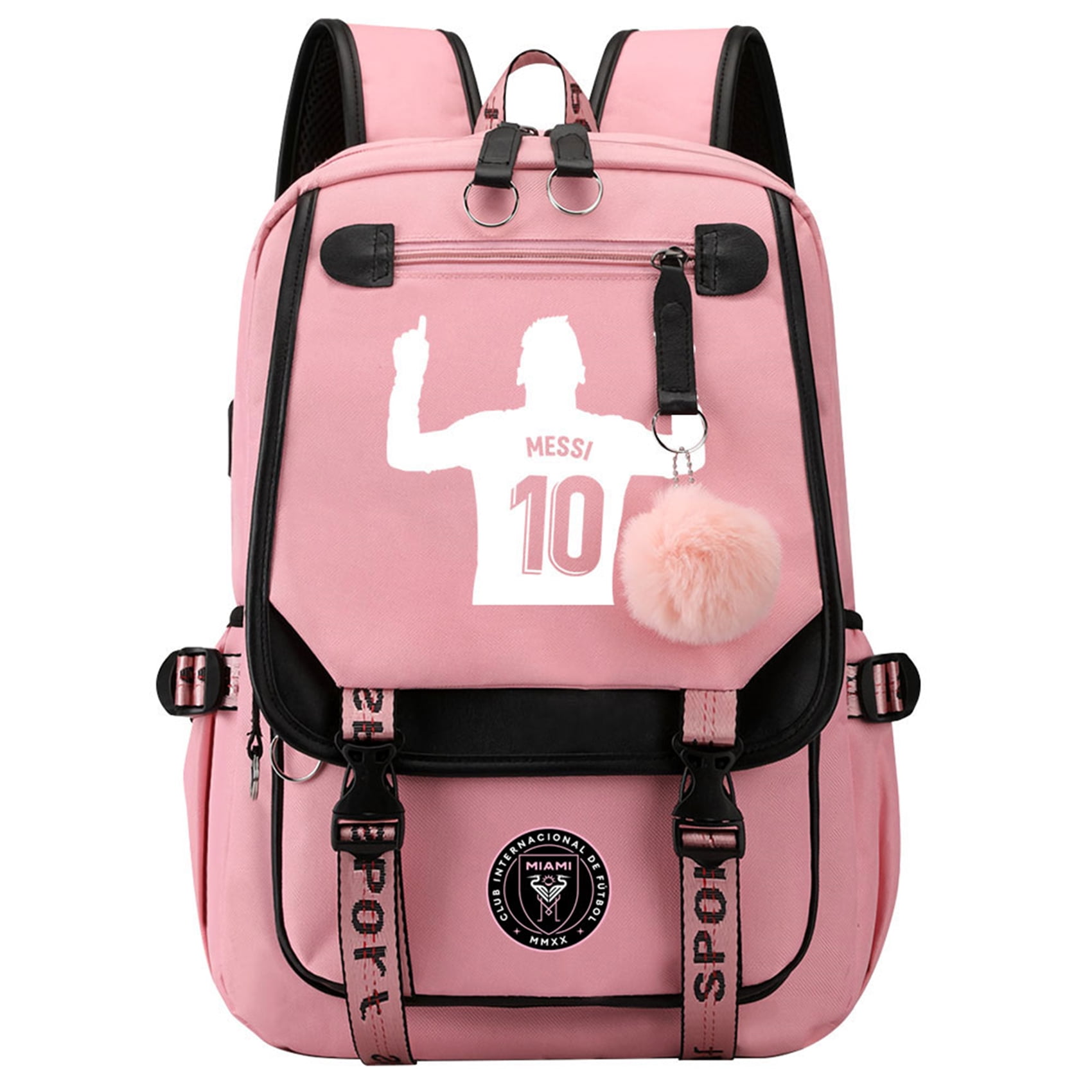 Messi_10 Classic Backpack Football Star Graphic Schoolbag for Student ...