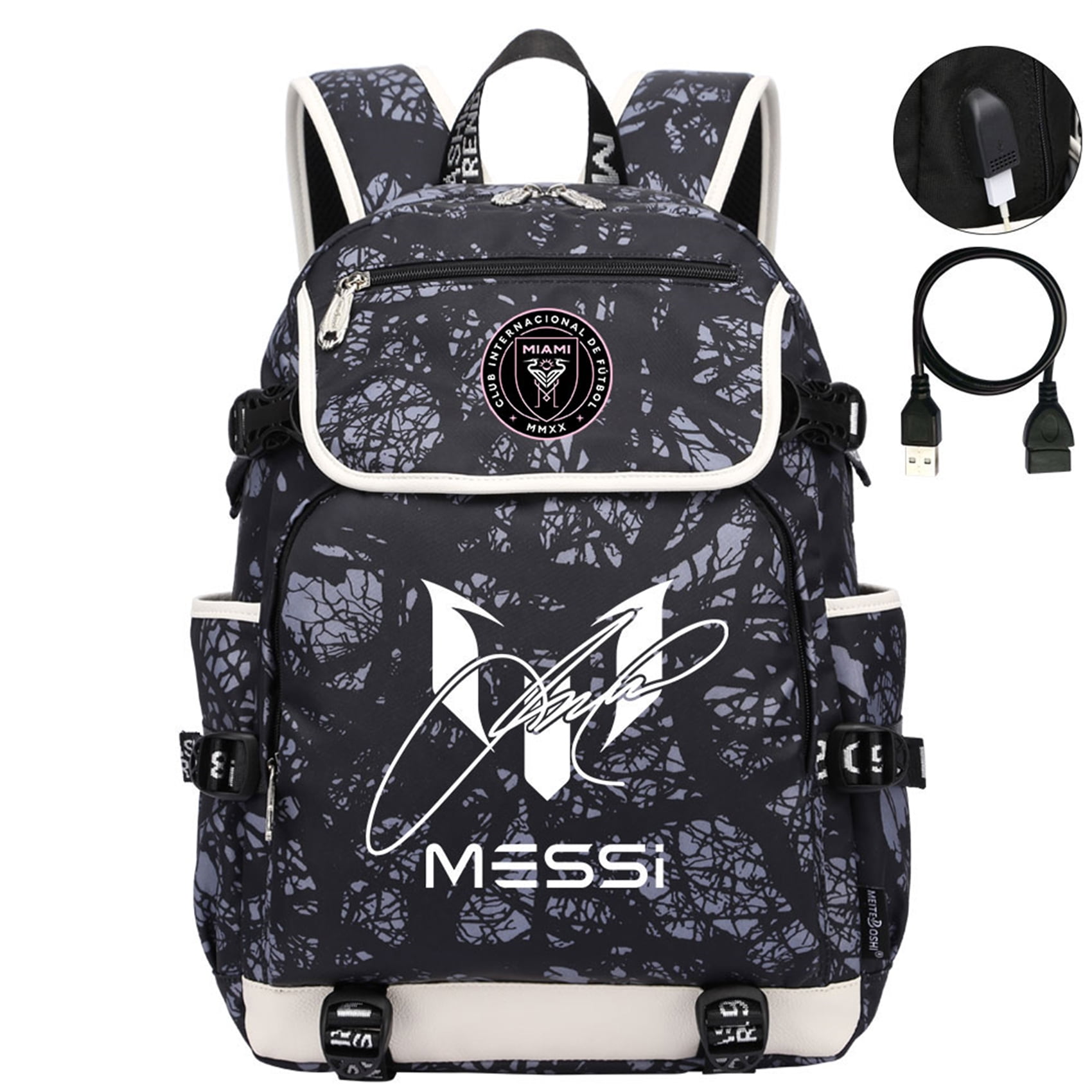Messi_10 Graphic Backpack Back to School Student Canvas Bookbag ...
