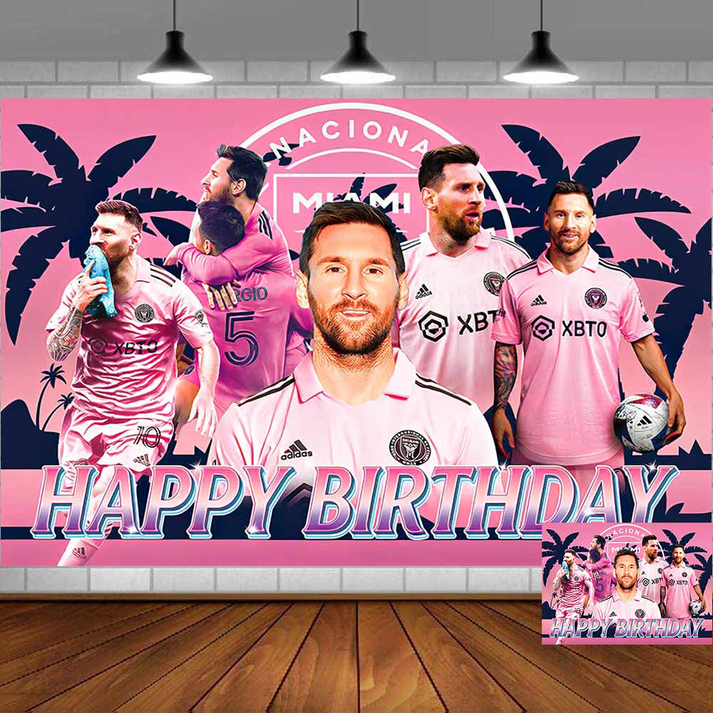 Messi Backdrop Banner Party Supplies Poster Movie Theme Background for ...