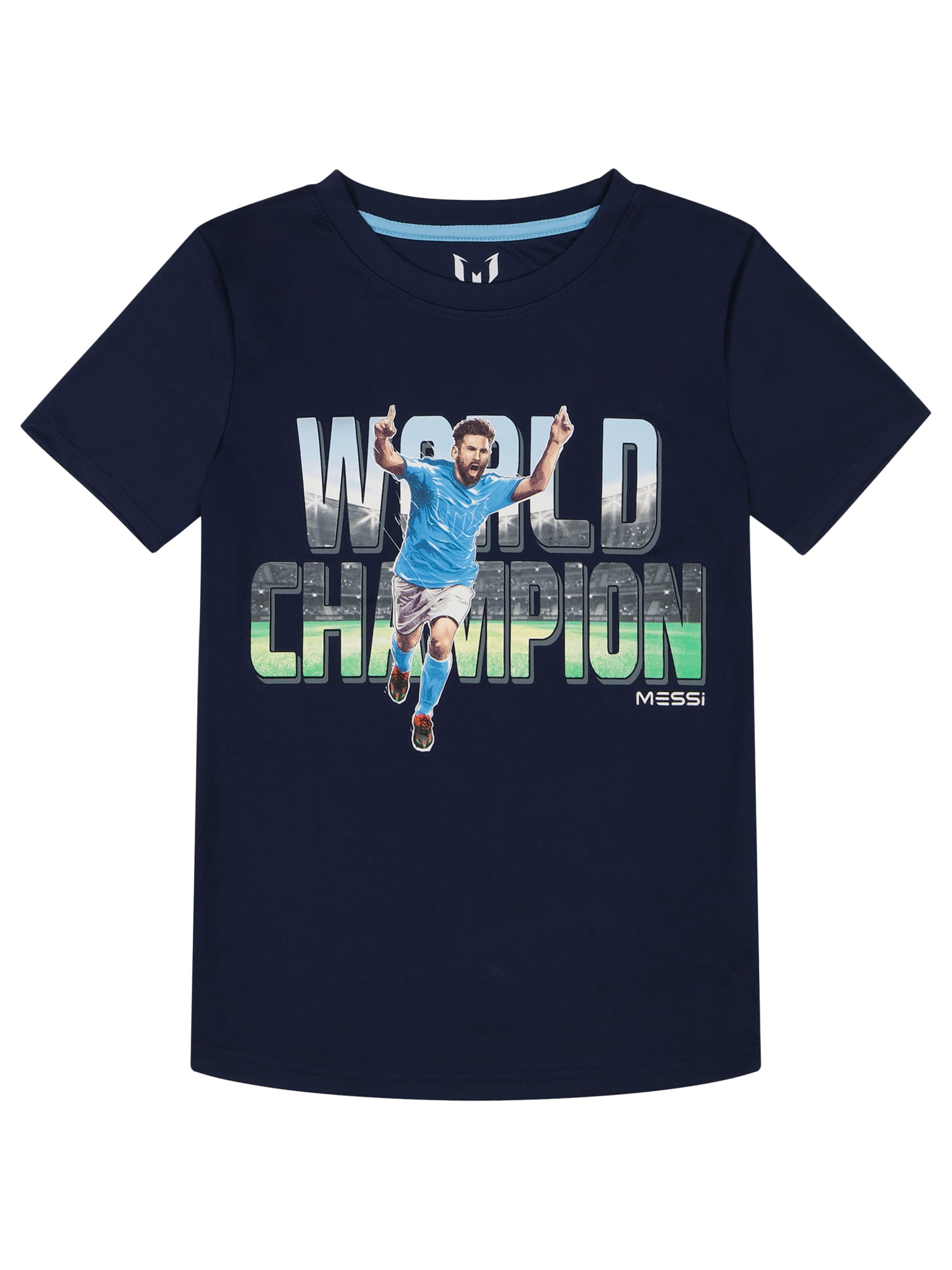 Messi Boy's Athletic Short Sleeve Graphic T-Shirt, Sizes 4-16 - Walmart.com