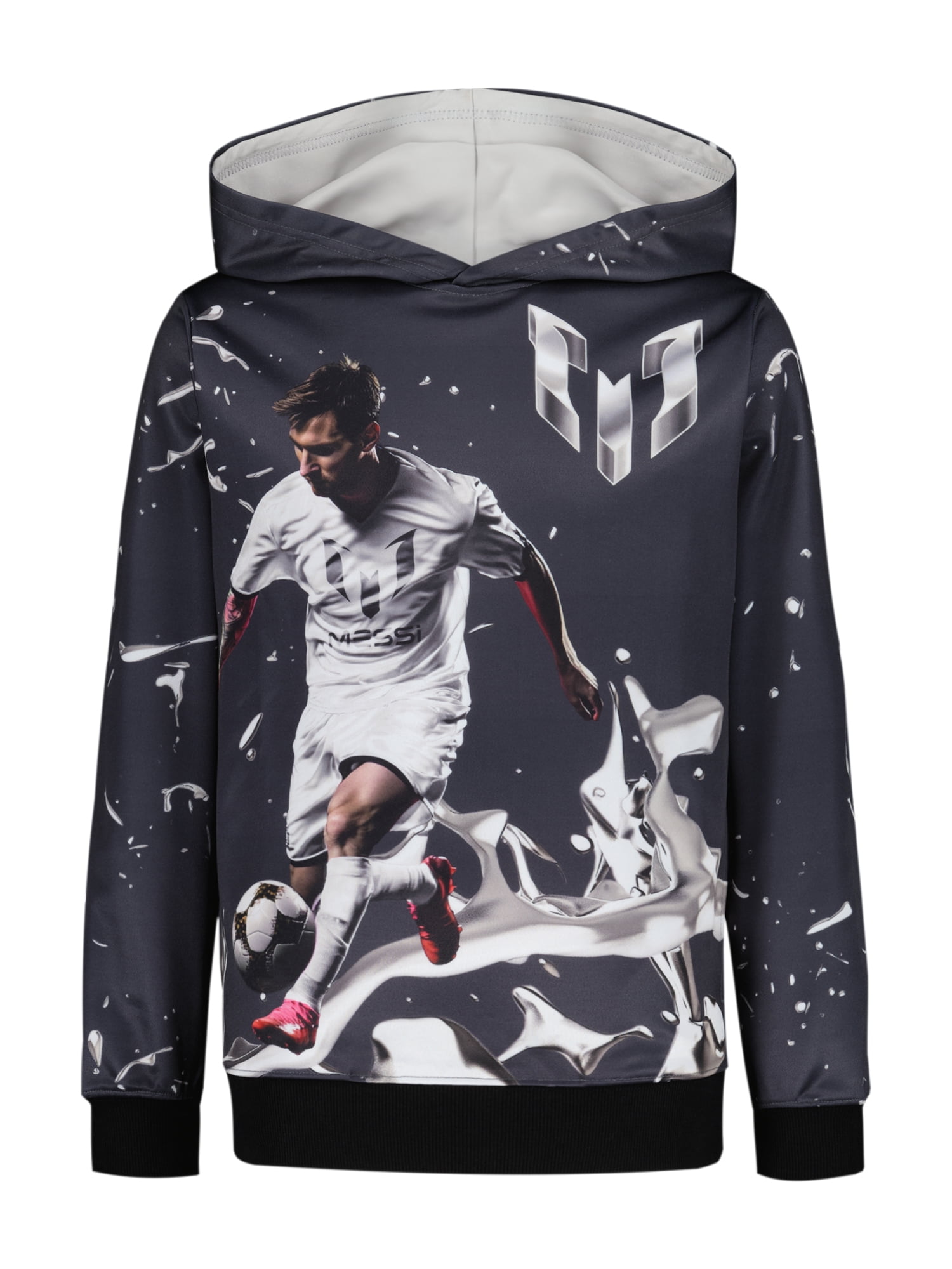 Messi Boys Sublimated Hooded Sweatshirt, Sizes 8-18 - Walmart.com