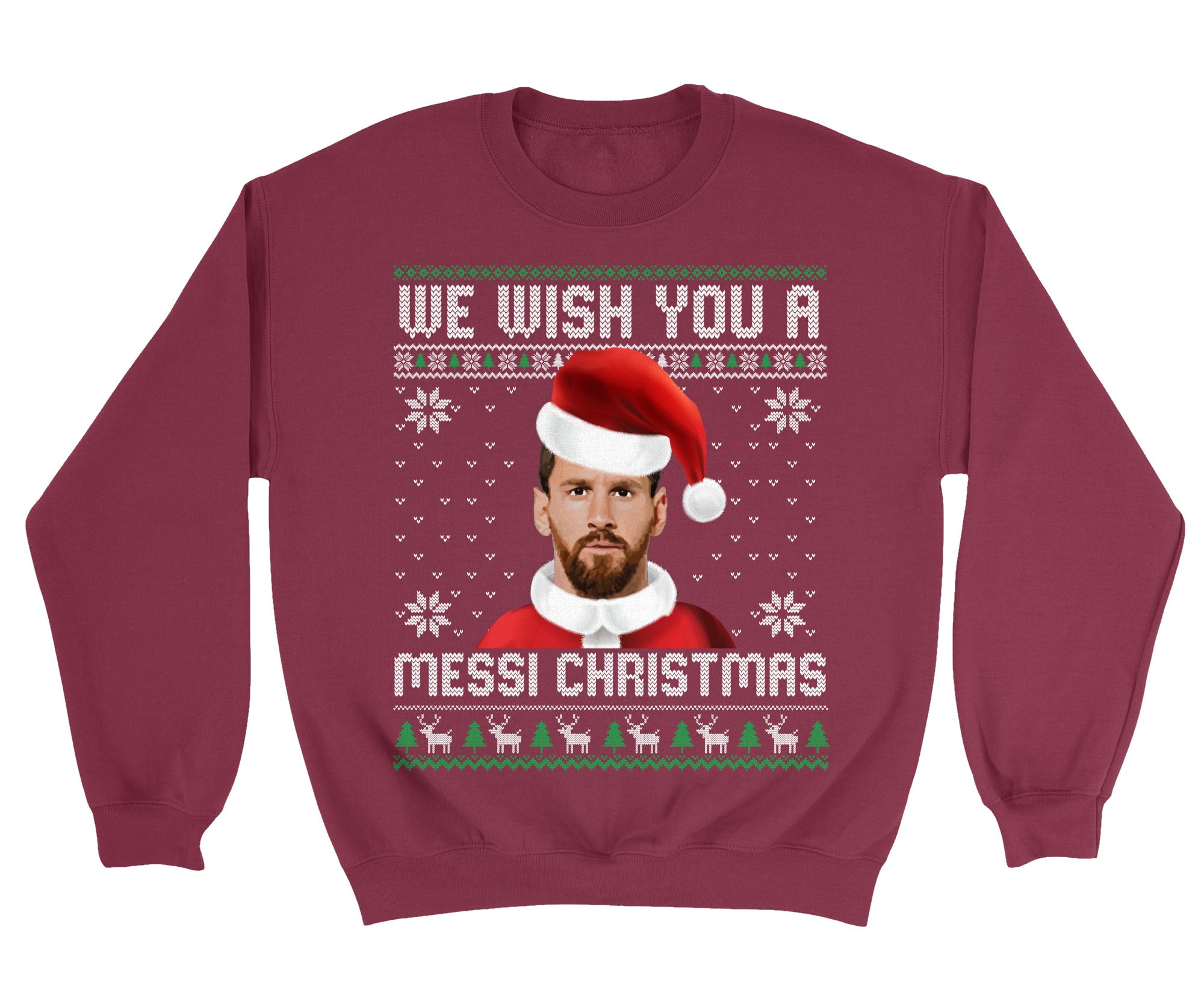 Messi Christmas Tee | Holiday Soccer Ugly Sweater Unisex Crewneck ...