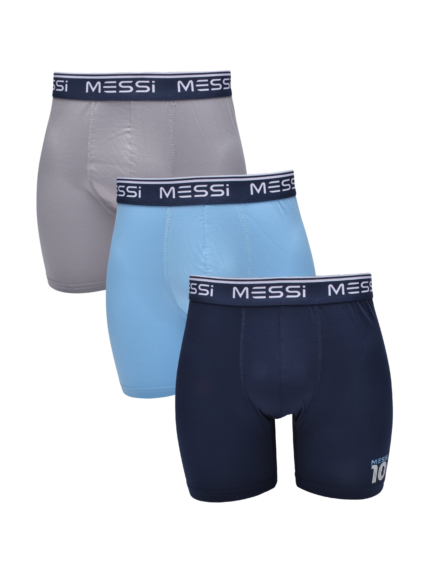 Messi Men's Stretch Boxer Brief Underwear 3-Pack S-XL with Soccer ...