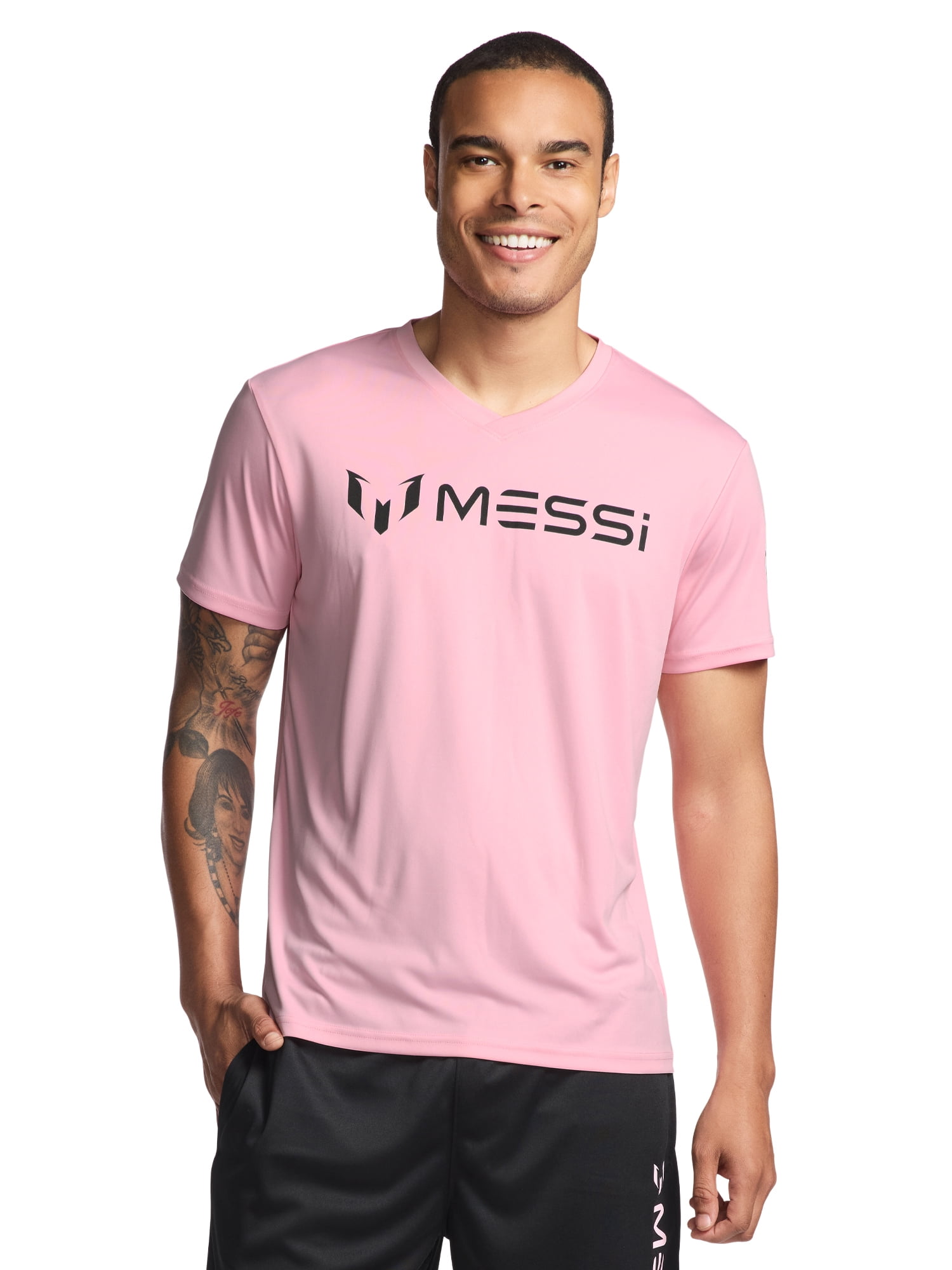 Messi Mens Short Sleeve Athletic Jersey Top, Sizes XS-3XL - Walmart.com