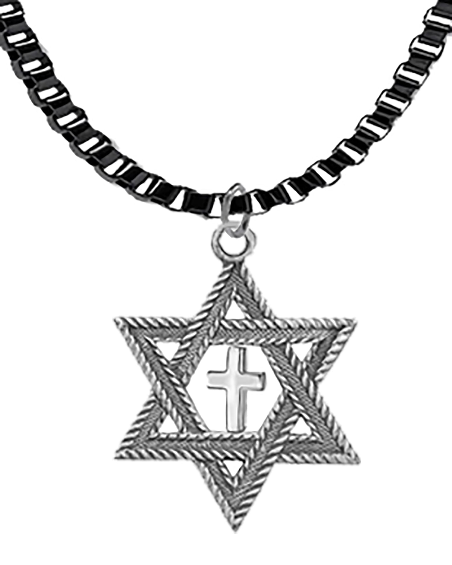 Messianic, Christian, Jewish Antique Silvertone Star Of David And A ...