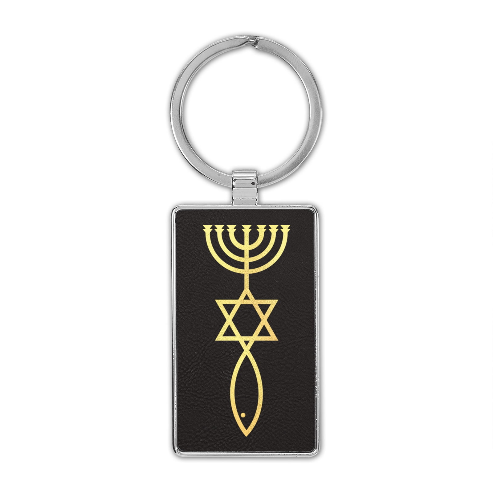 Messianic Jewish Religion Symbol Premium Leatherette Keychain judaism ...