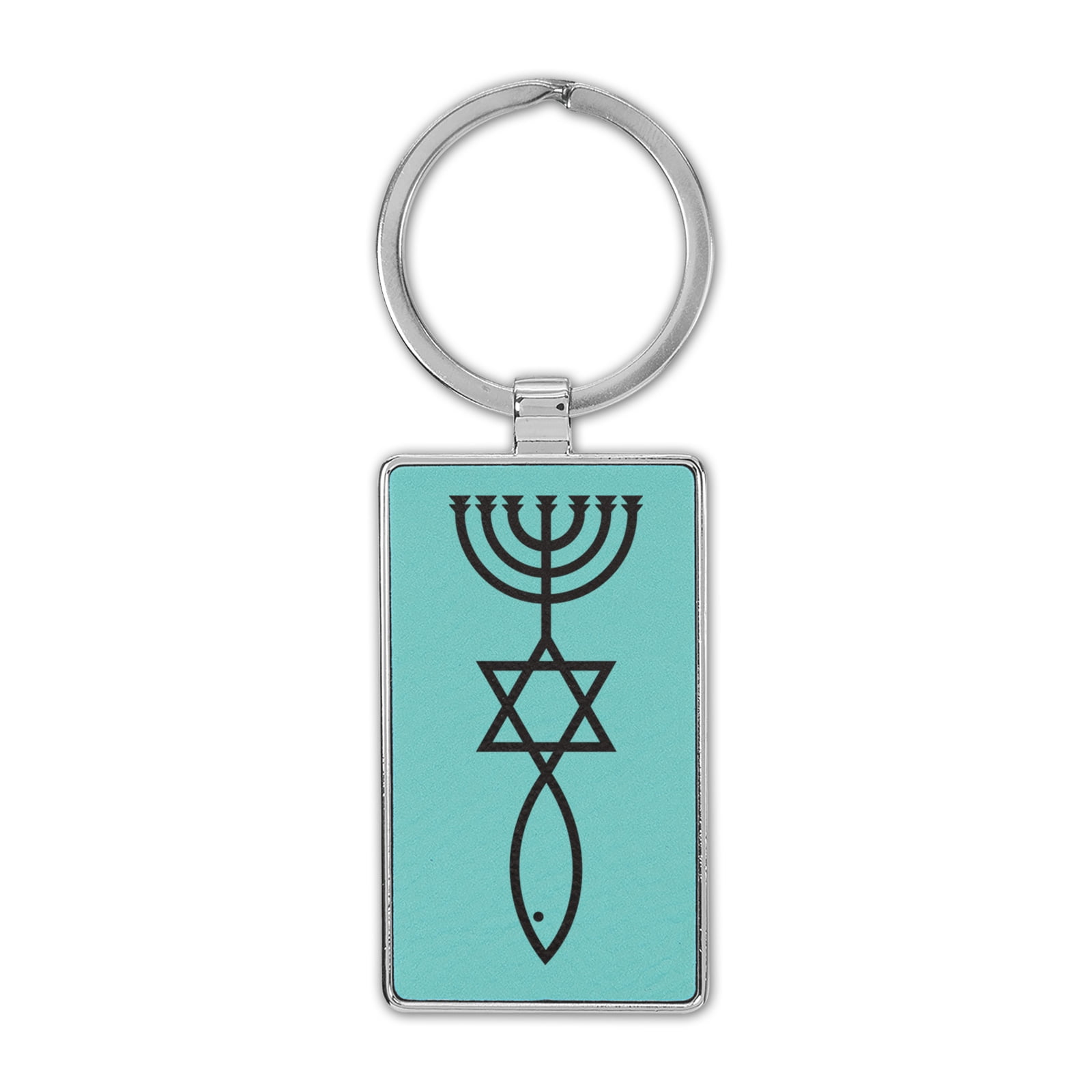 Messianic Jewish Religion Symbol Premium Leatherette Keychain judaism ...