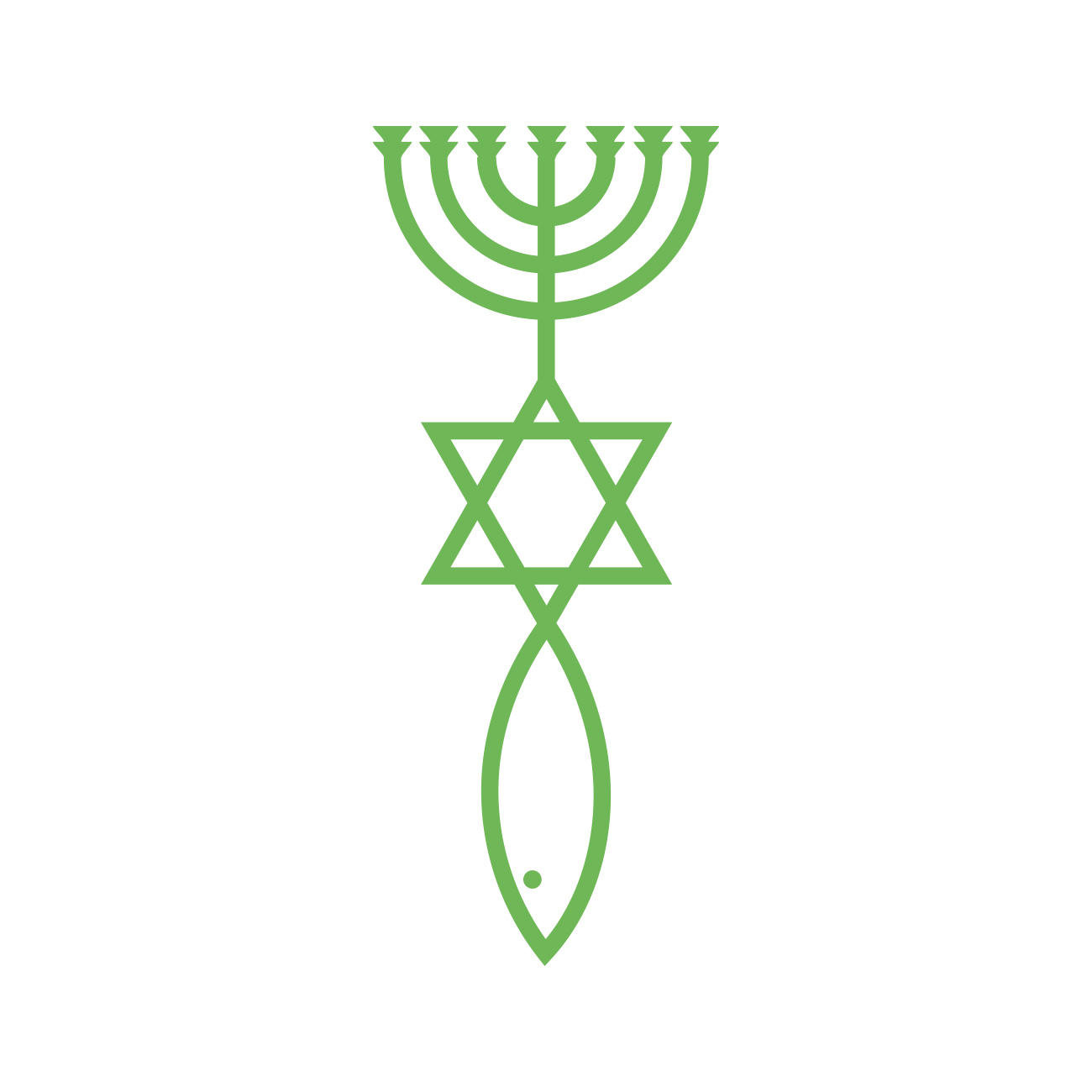 Messianic Jewish Religion Symbol Sticker Decal Die Cut - Self Adhesive ...