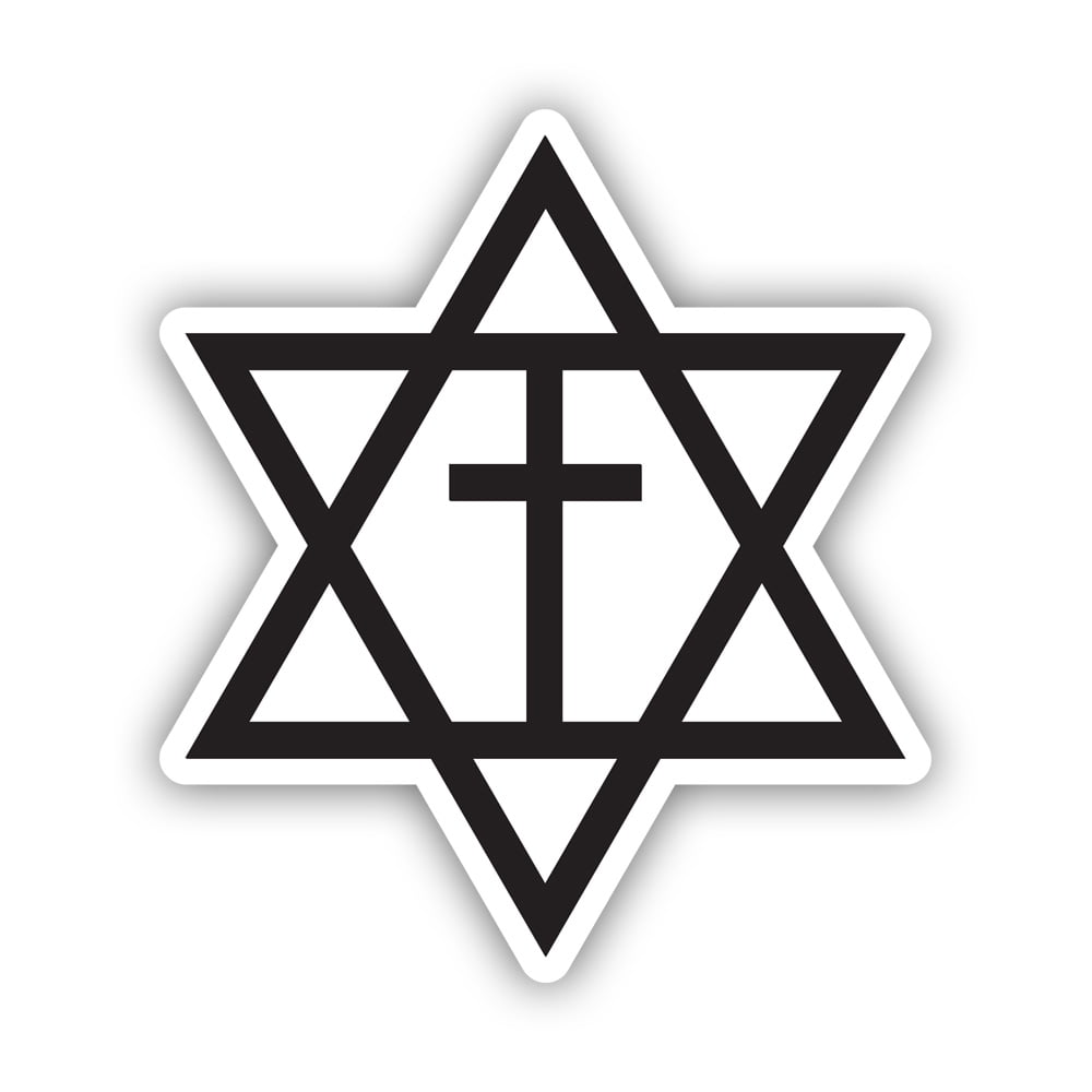 Messianic Jewish Religion Symbol Sticker Decal - Self Adhesive Vinyl ...