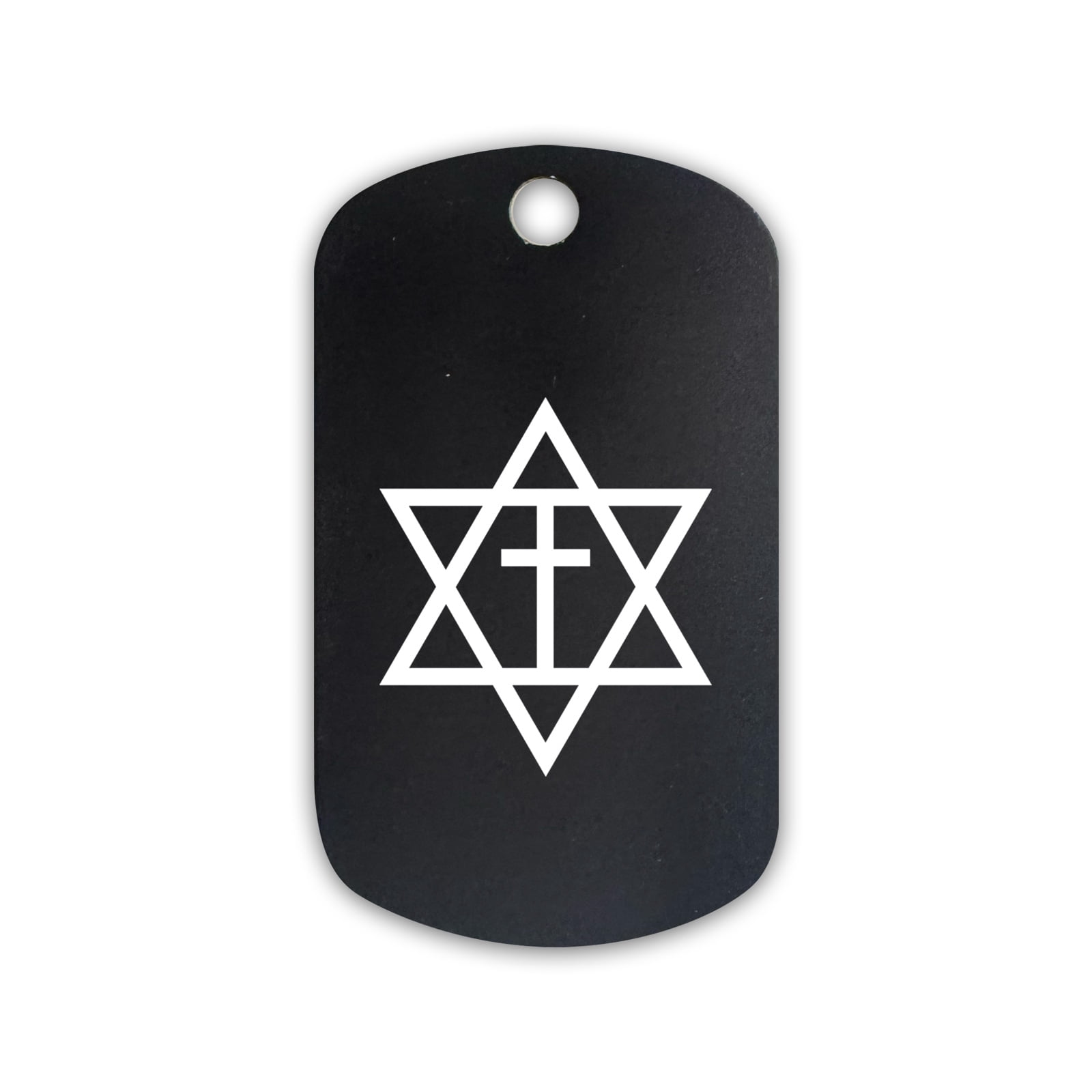 Messianic Jewish Religion Symbol V2 GI Dog Tag Aluminum Keychain ...